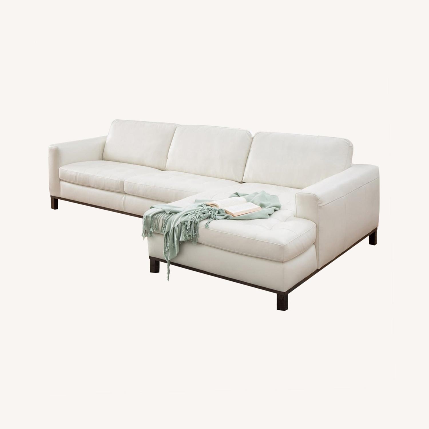 Natuzzi Leather Sectional Sofa - AptDeco