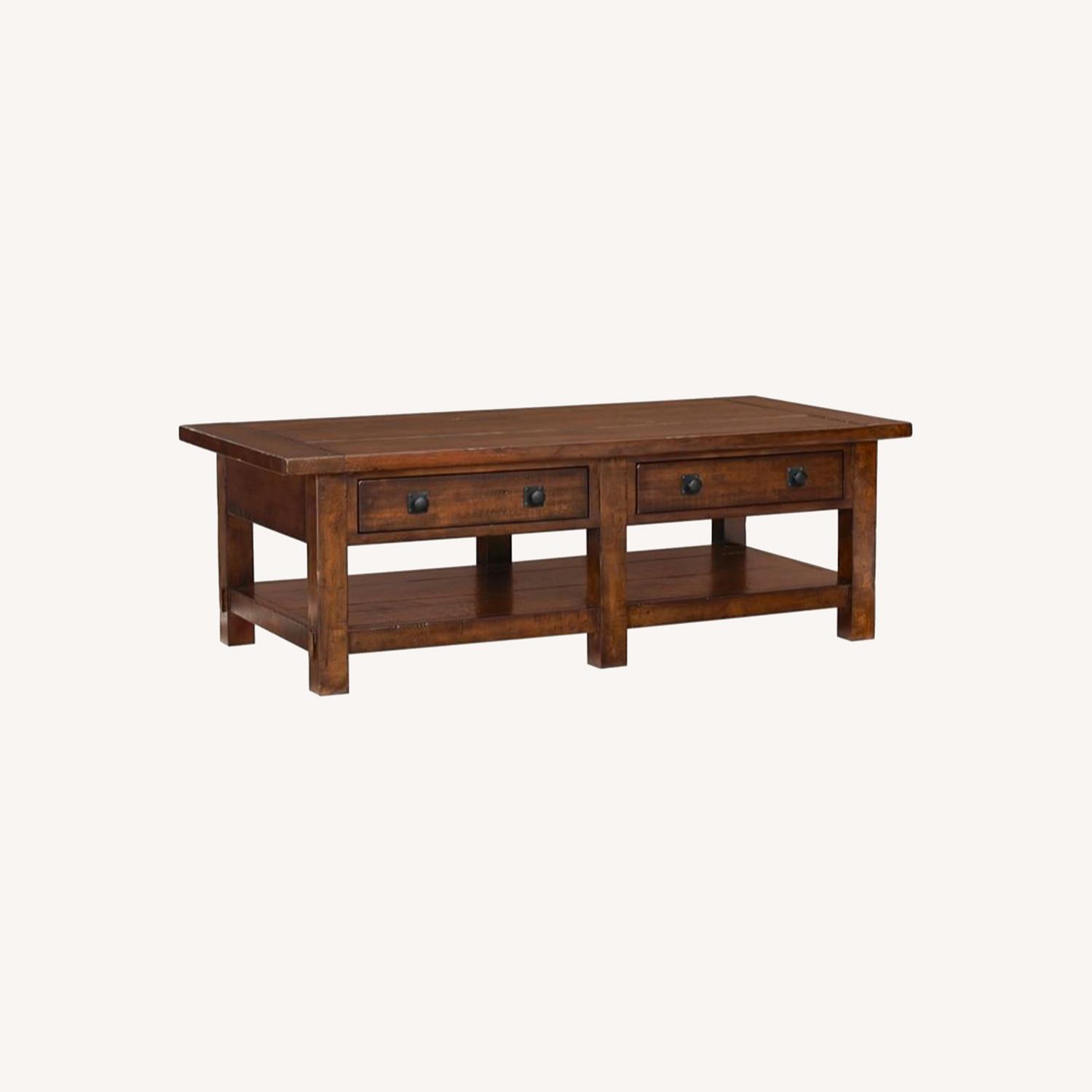 Pottery Barn Benchwright Wood Coffee Table - AptDeco