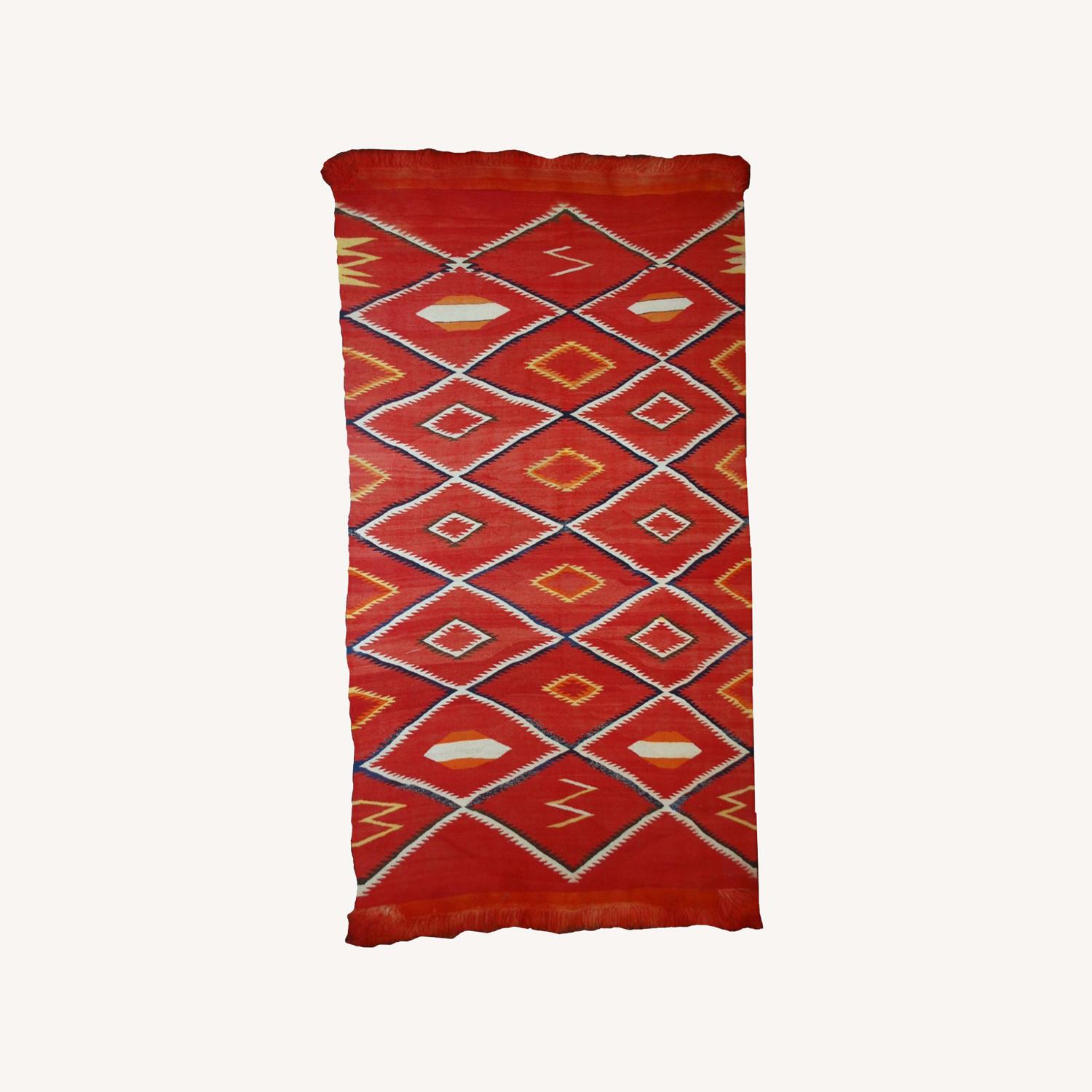 Handmade Native American Navajo Blanket, 1B557 - AptDeco