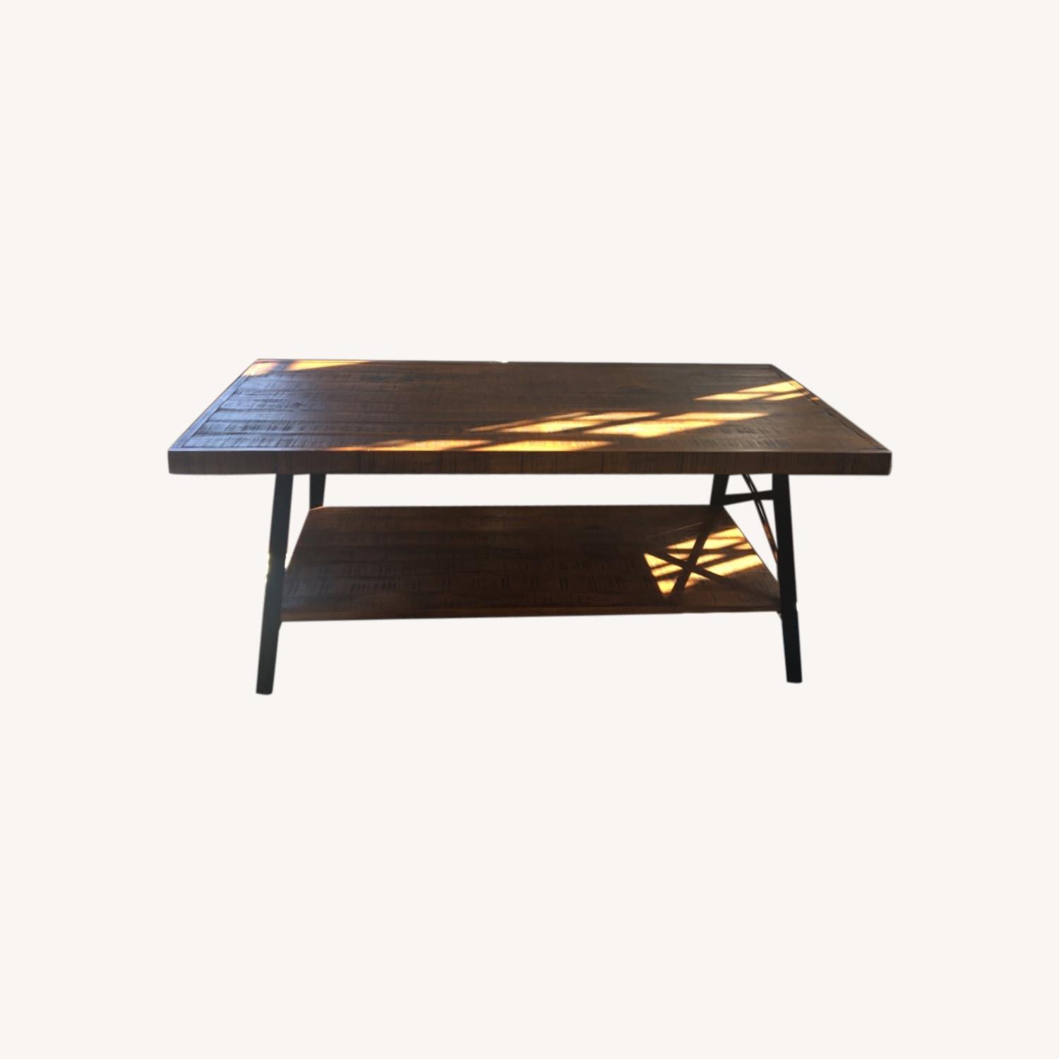 Two Level Wood Coffee Table - AptDeco