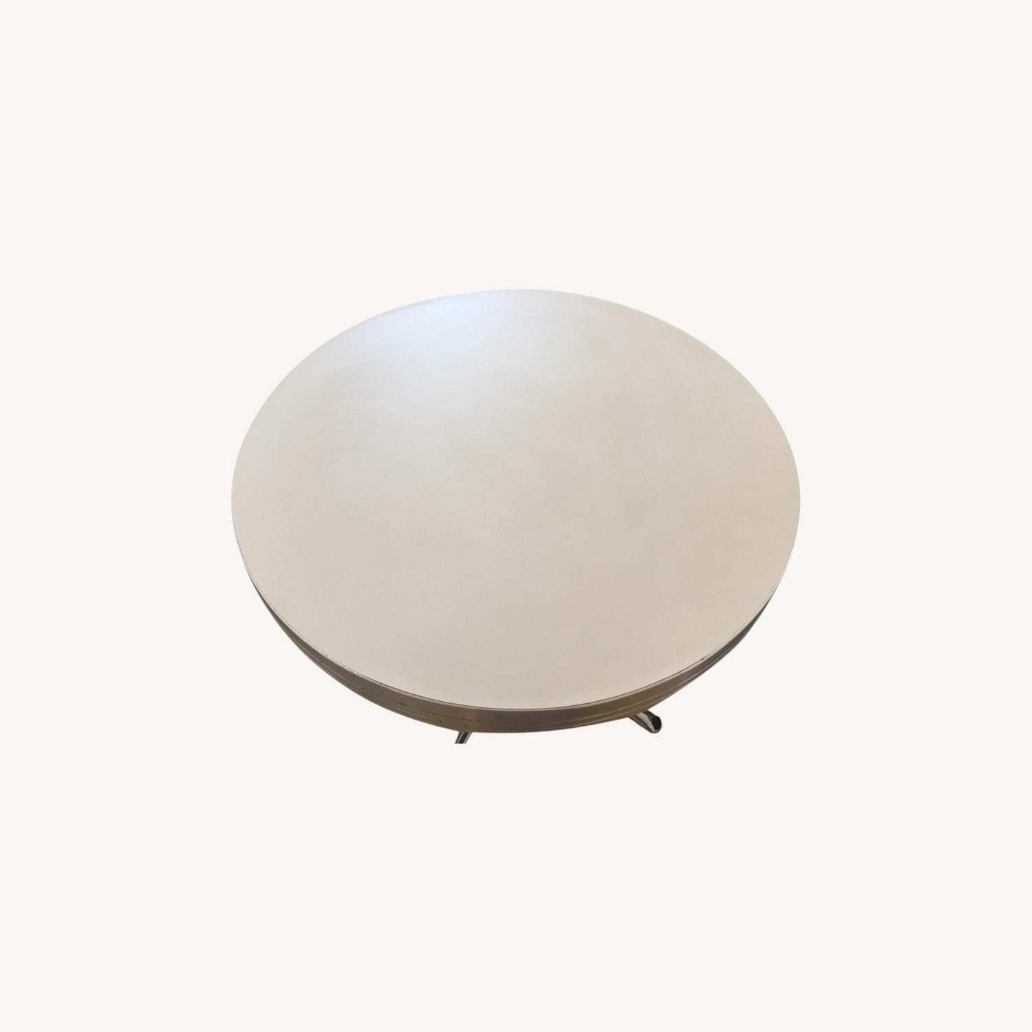 White Round Dining Table - AptDeco