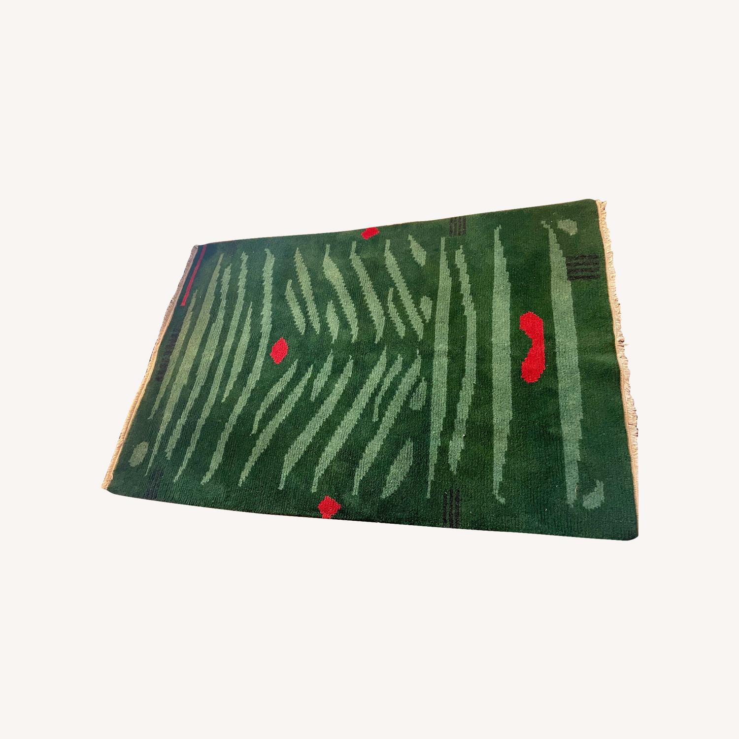 Green Tiger Theme Indo Tibetan Rugs - AptDeco