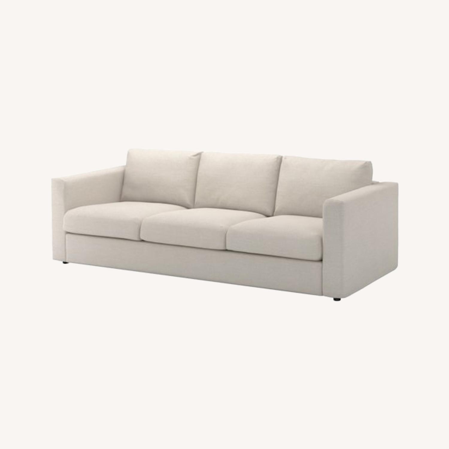 IKEA FINNALA Sofa and Ottoman (Gunnared Beige) - AptDeco