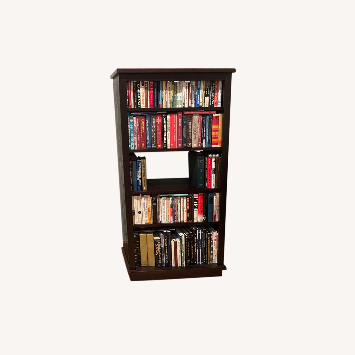 2 Custom Solid Wood Bookcases - AptDeco