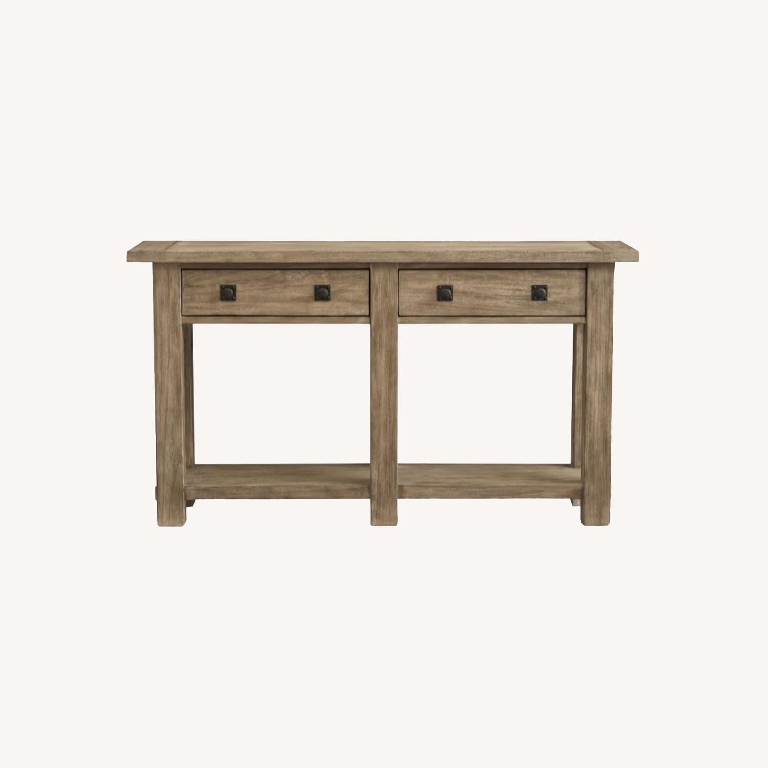 Pottery Barn Benchwright 54" Wood Console Table - AptDeco