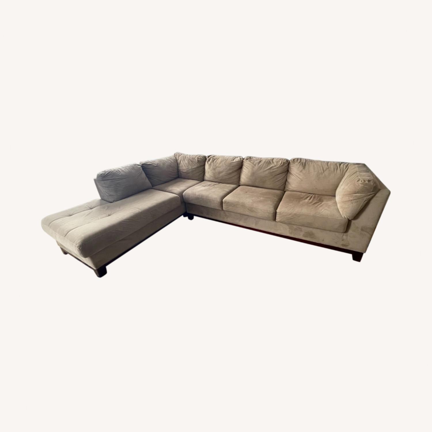 Two Piece Sectional Sofa - AptDeco