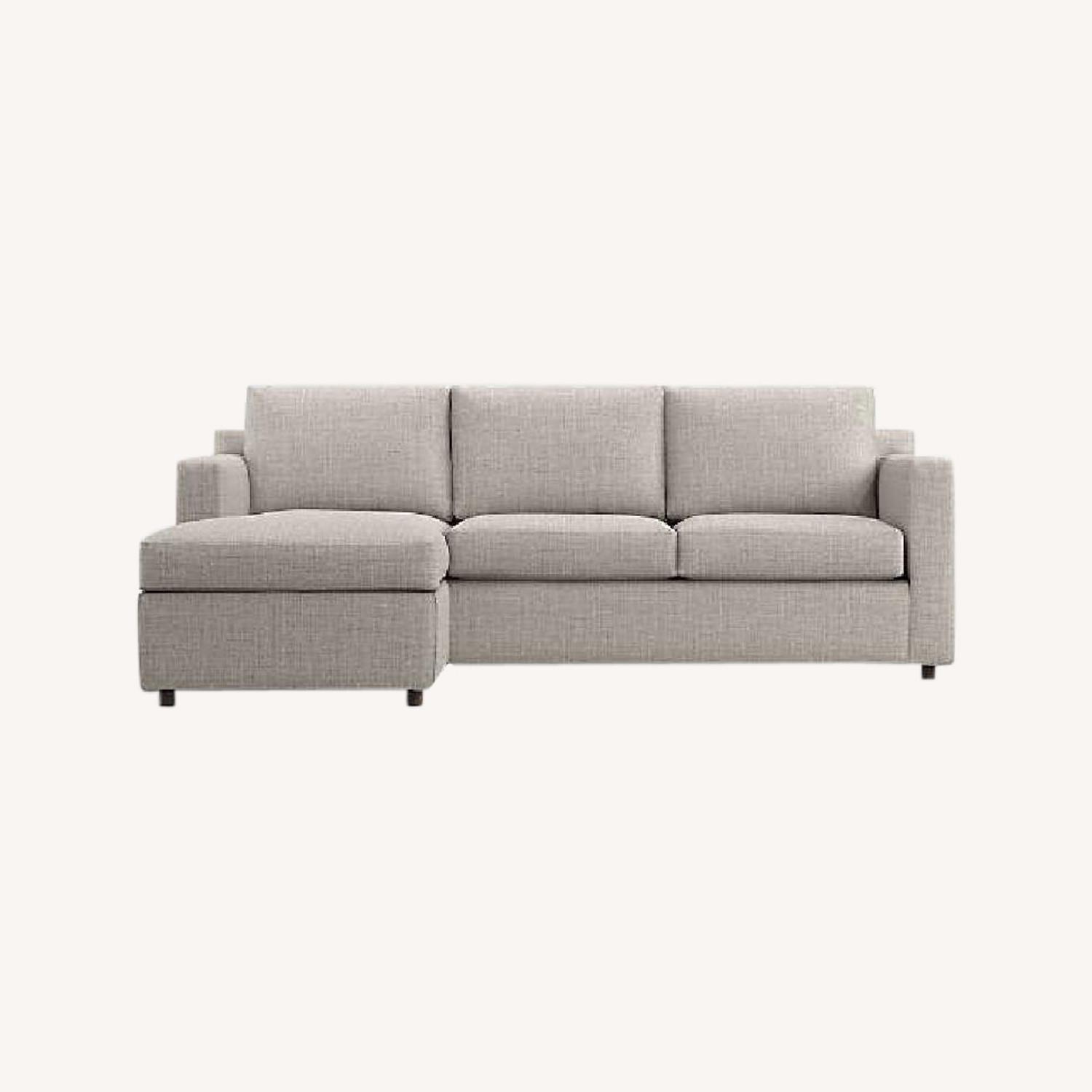 Crate and Barrel Gray Left-side Sectional - AptDeco
