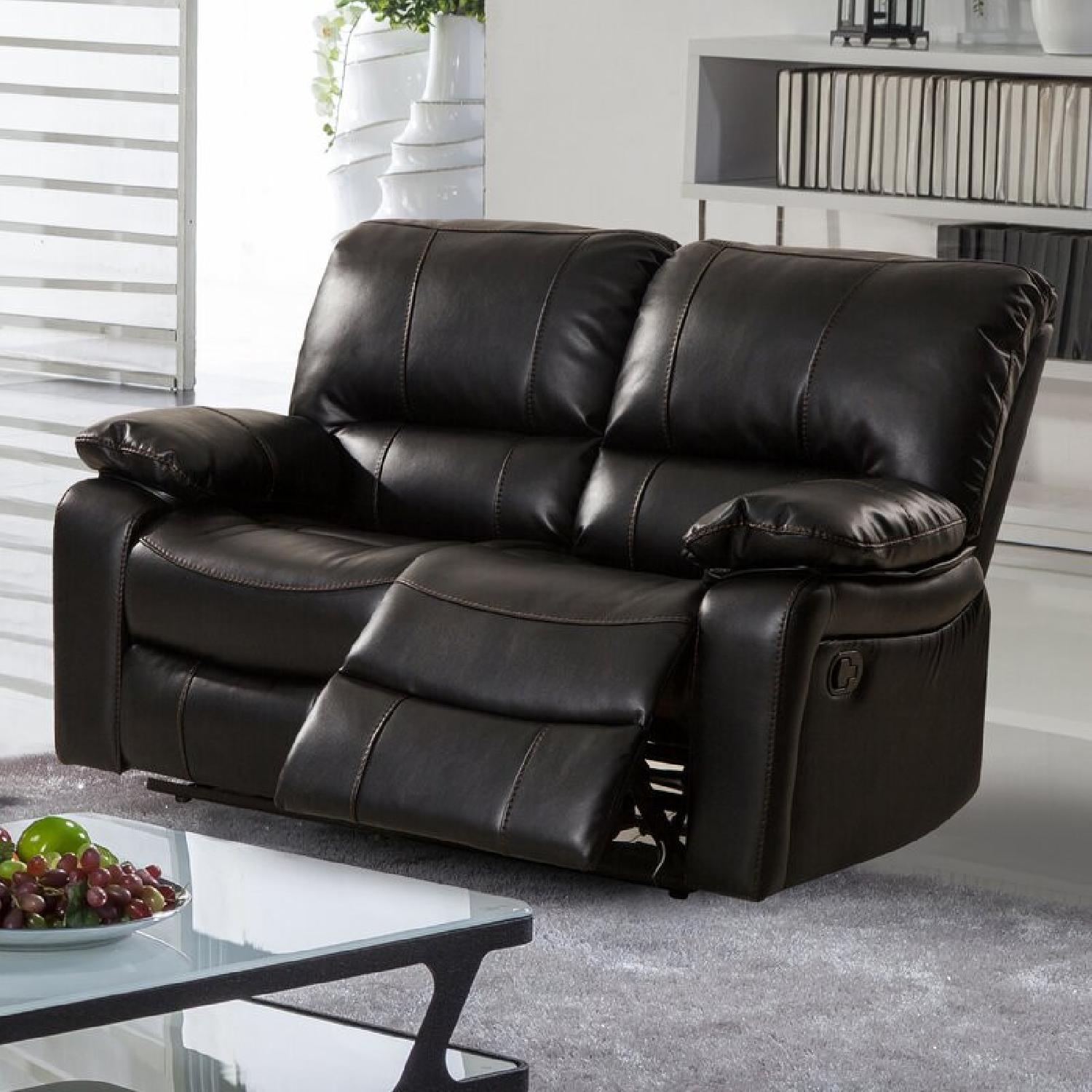 Wayfair Koval Faux Leather Loveseat Recliner