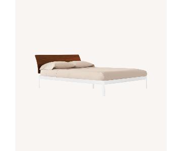 DWR Min Bed With Walnut Headboard (King Size) - AptDeco