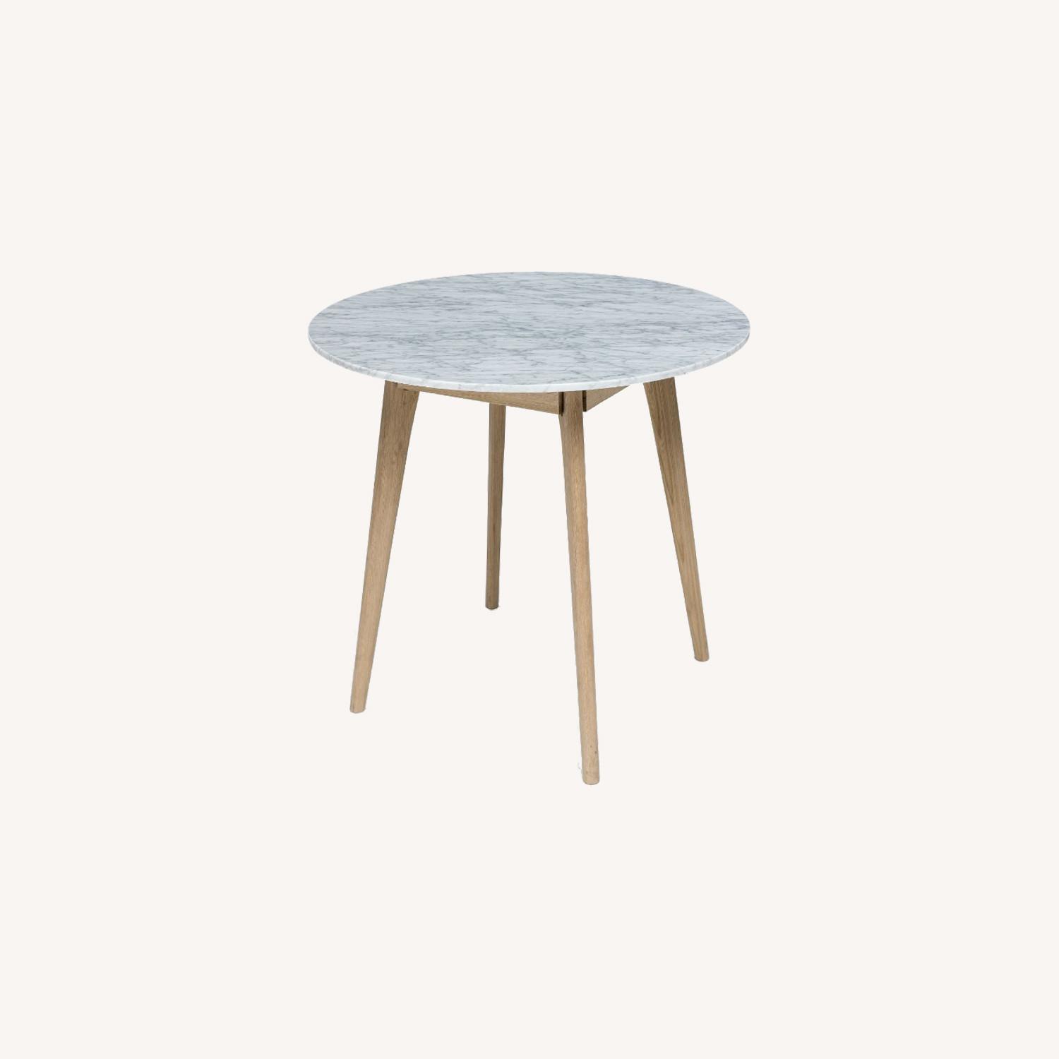 Article Mara Round Marble-Top Cafe Table - AptDeco