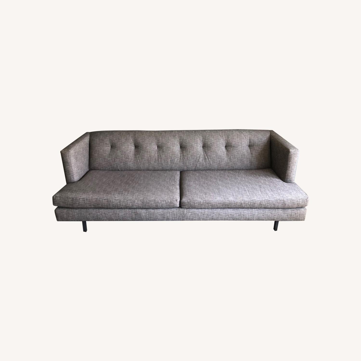 CB2 Avec Sofa with Brushed Stainless Steel Legs - AptDeco