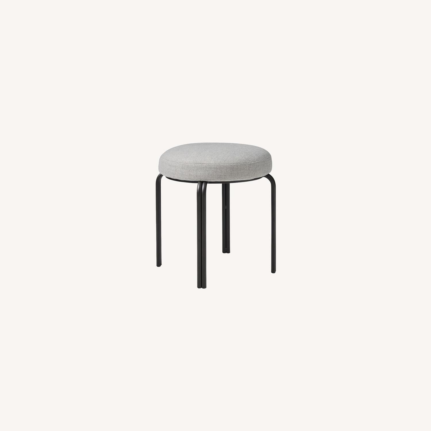 West Elm Modern Gray Stacking Stool - AptDeco