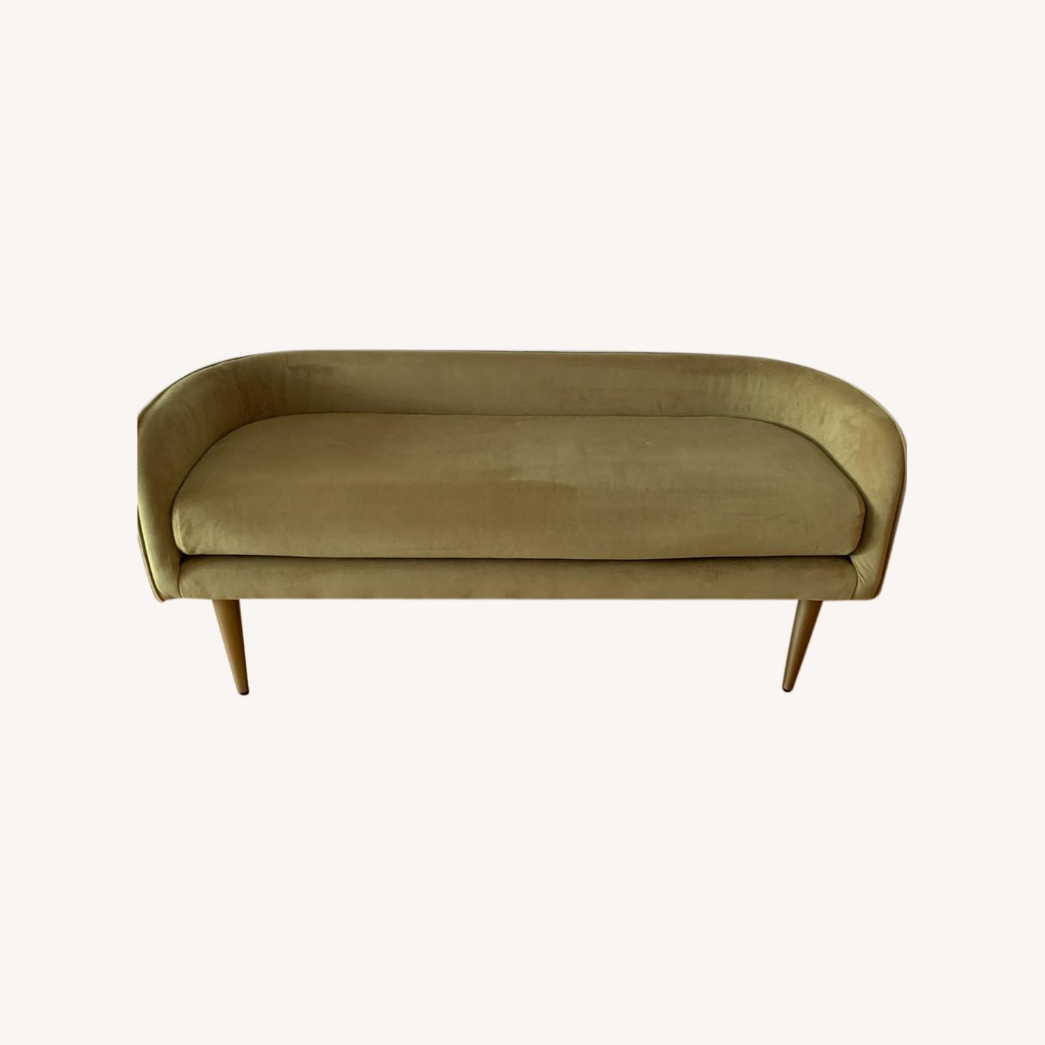 West Elm Wasabi Green Celine Bench - AptDeco