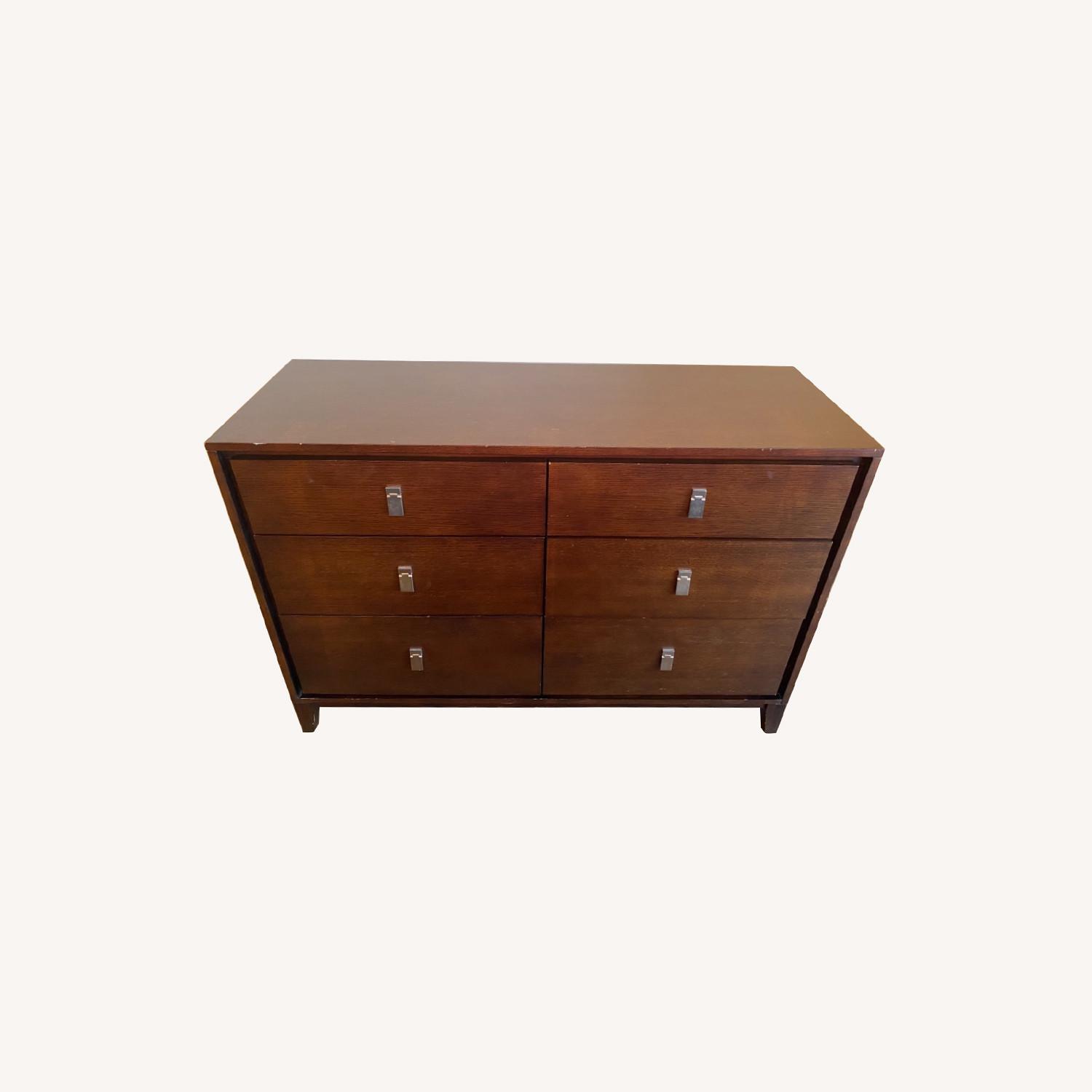 West Elm Espresso Brown 6-Drawer Dresser - AptDeco