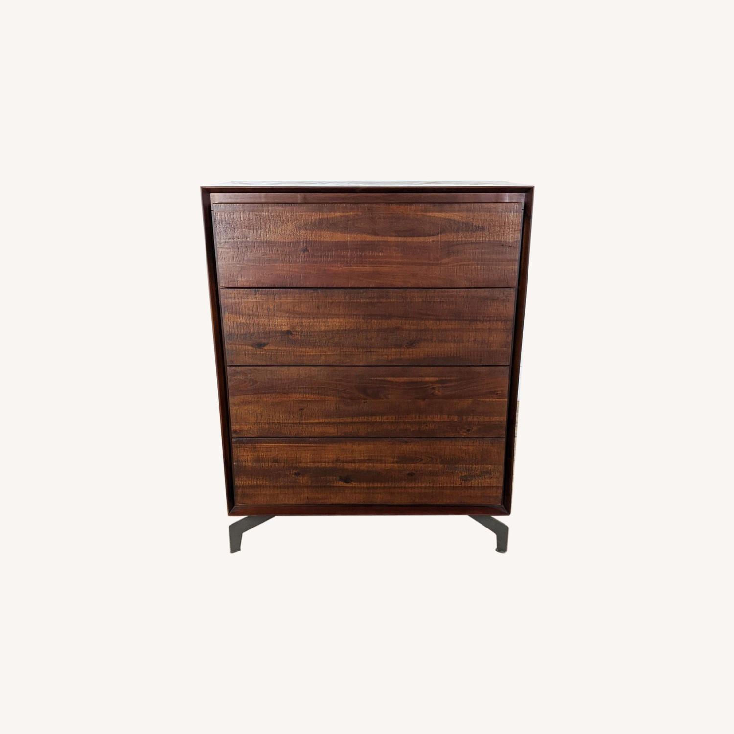 Four-Drawer Wooden Chest - AptDeco