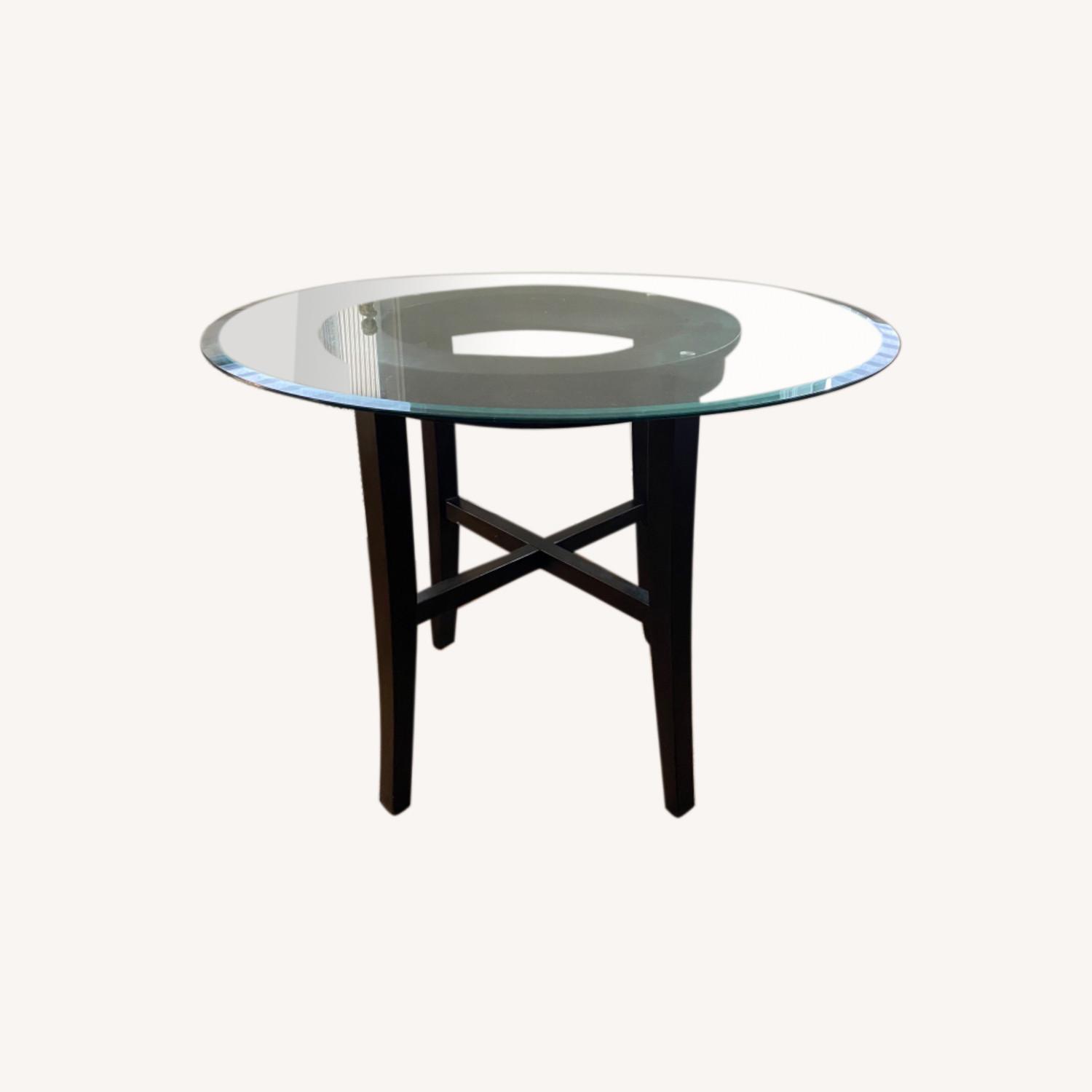 42 Glass Table - 2 Pieces - AptDeco