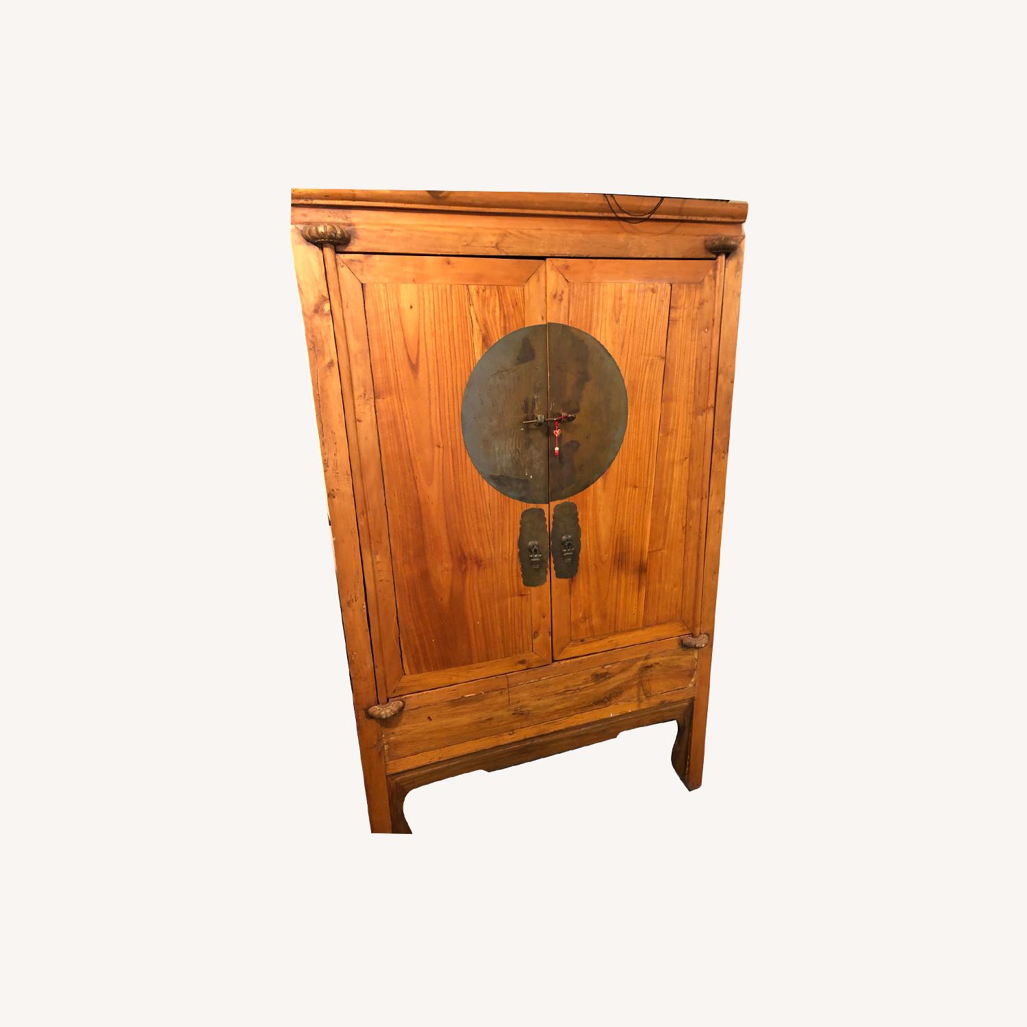 Natural Wood Color Asian Wardrobe - AptDeco