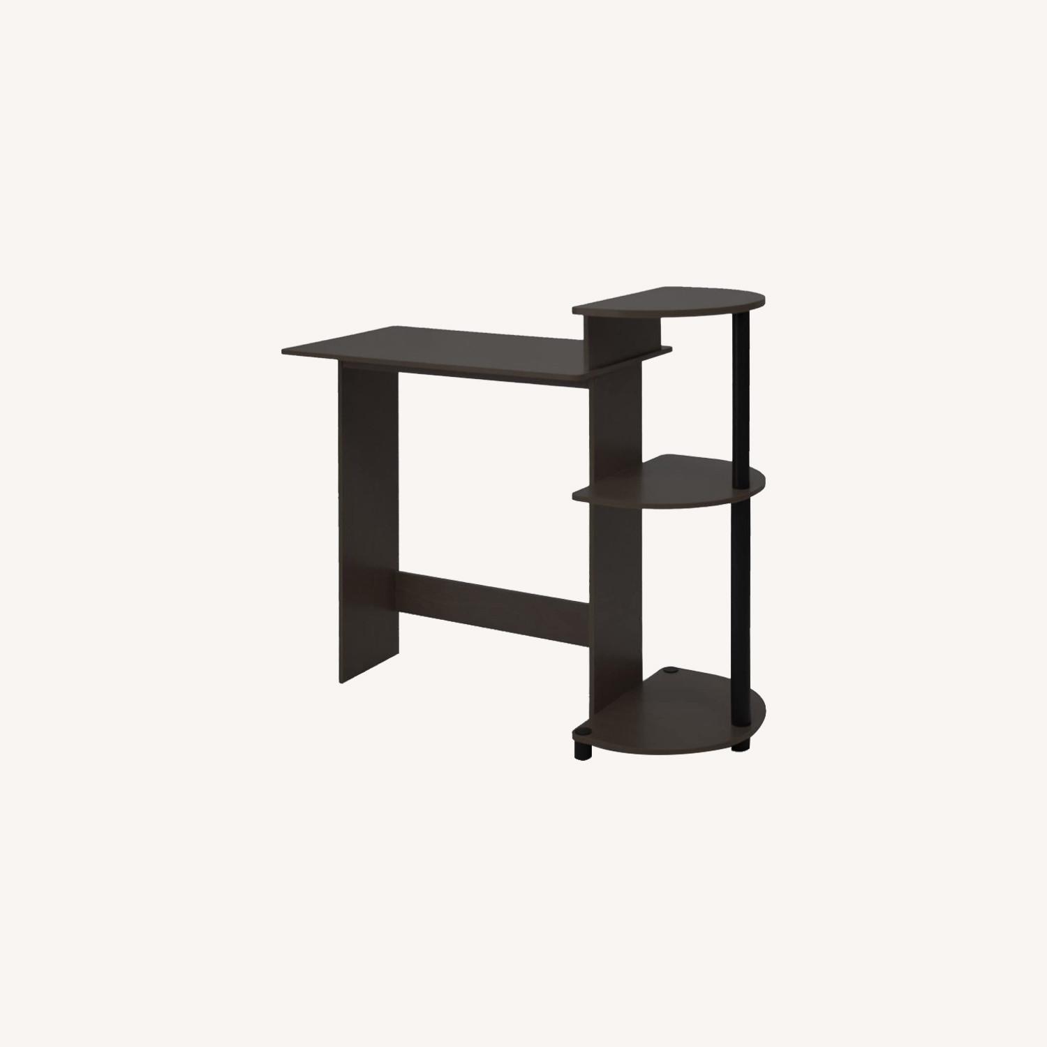 FURINNO Compact Computer Desk with Shelves - AptDeco