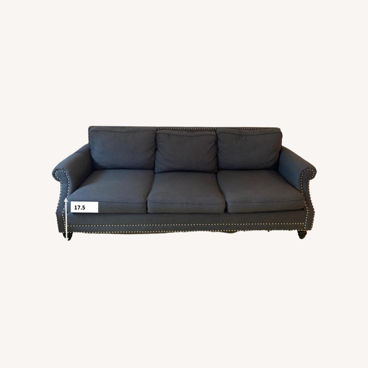 Comfortable & Modern Dark Grey Couch - AptDeco