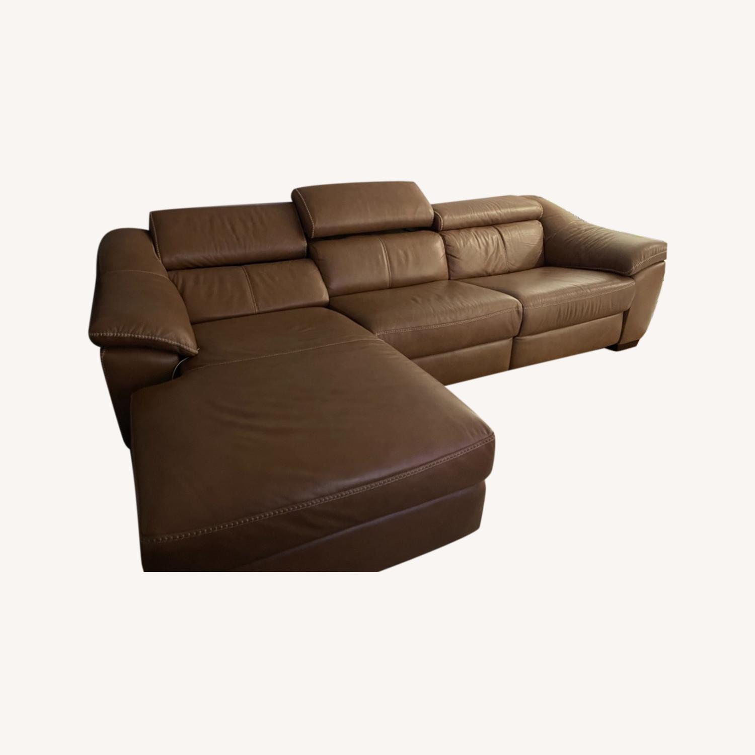 Natuzzi 3 piece leather sectional store