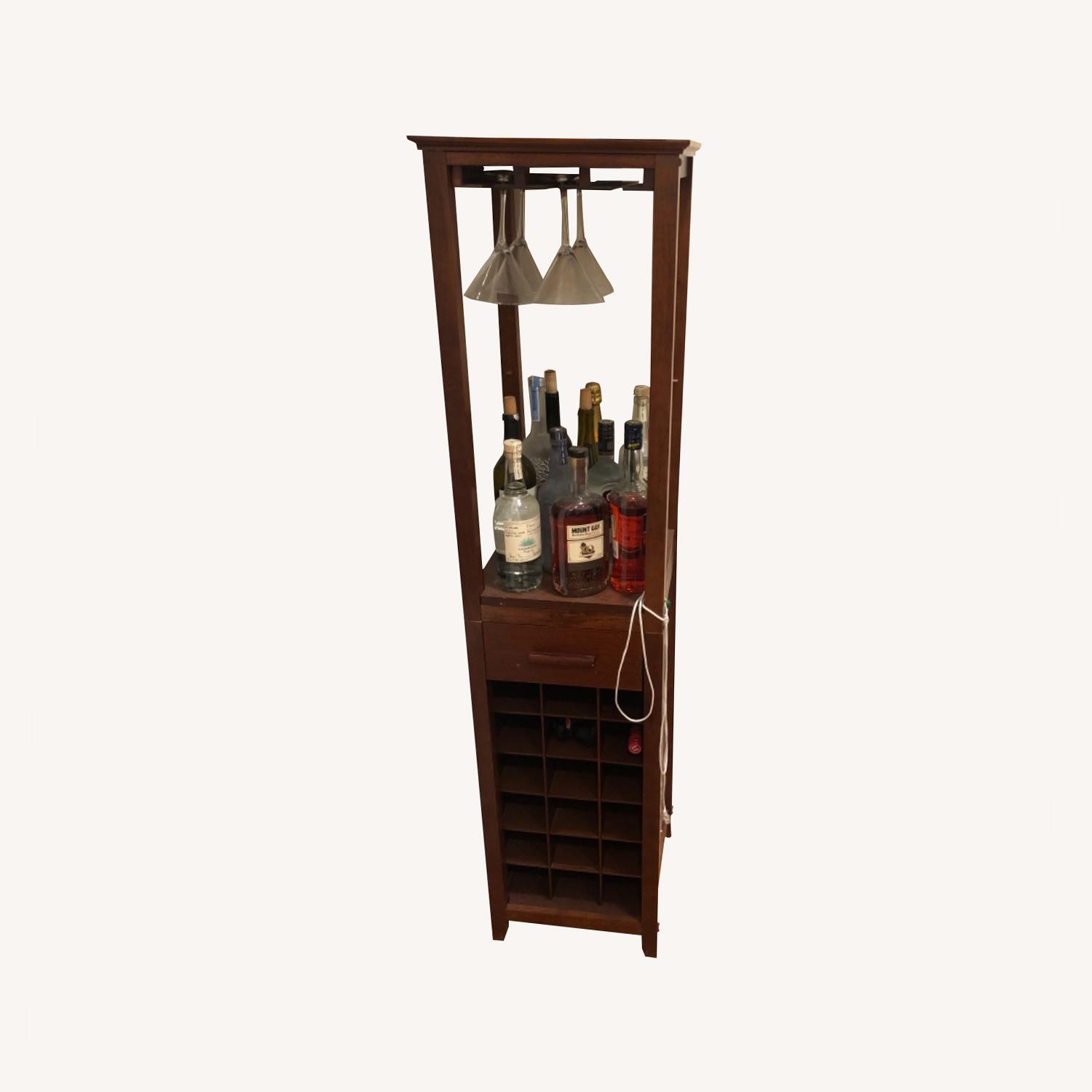 Wooden Bar/Wine Rack - AptDeco