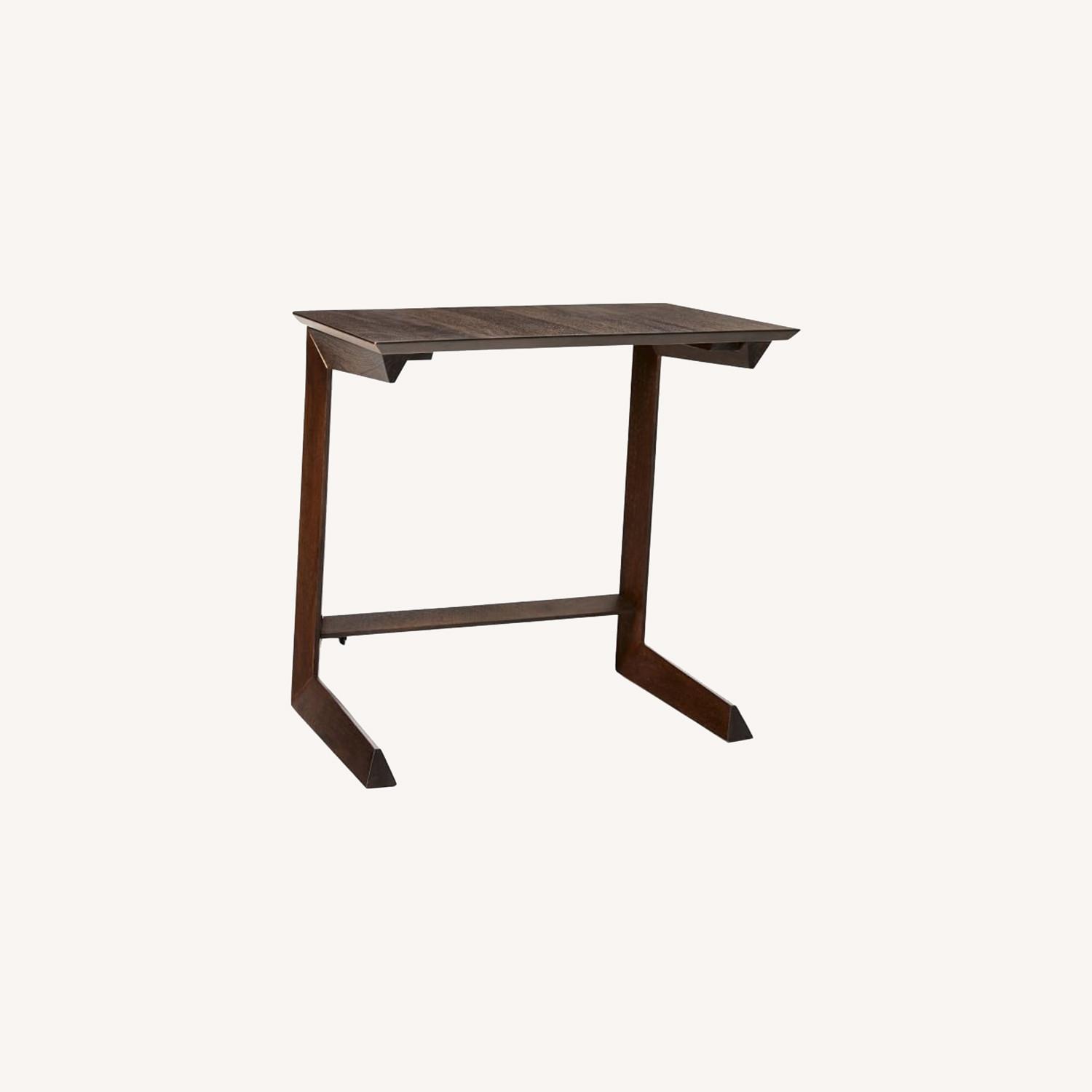 West Elm Stowe Dark Walnut C-Side Table - AptDeco