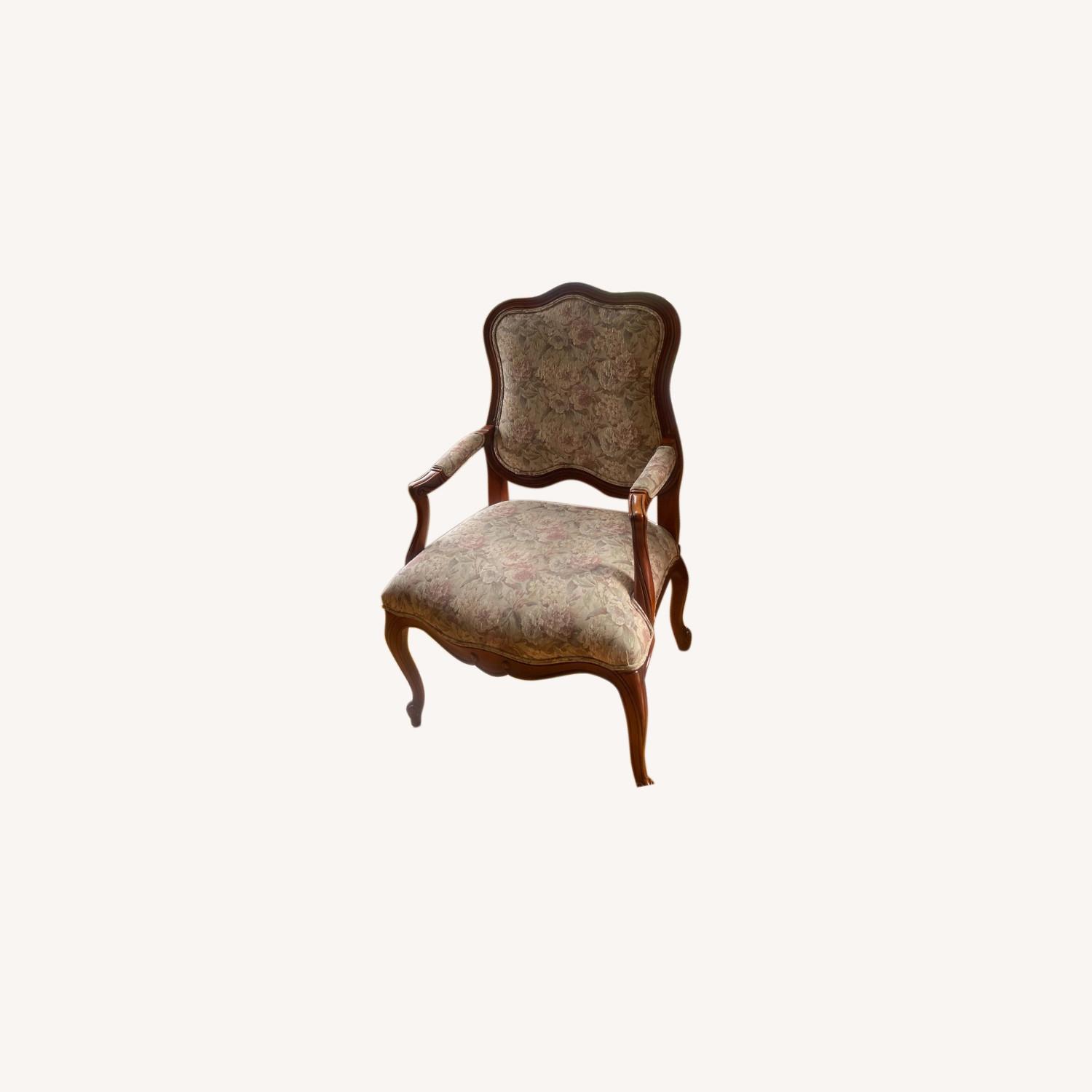 Etan Allen Cherry Wood Georgian Accent Chair - AptDeco