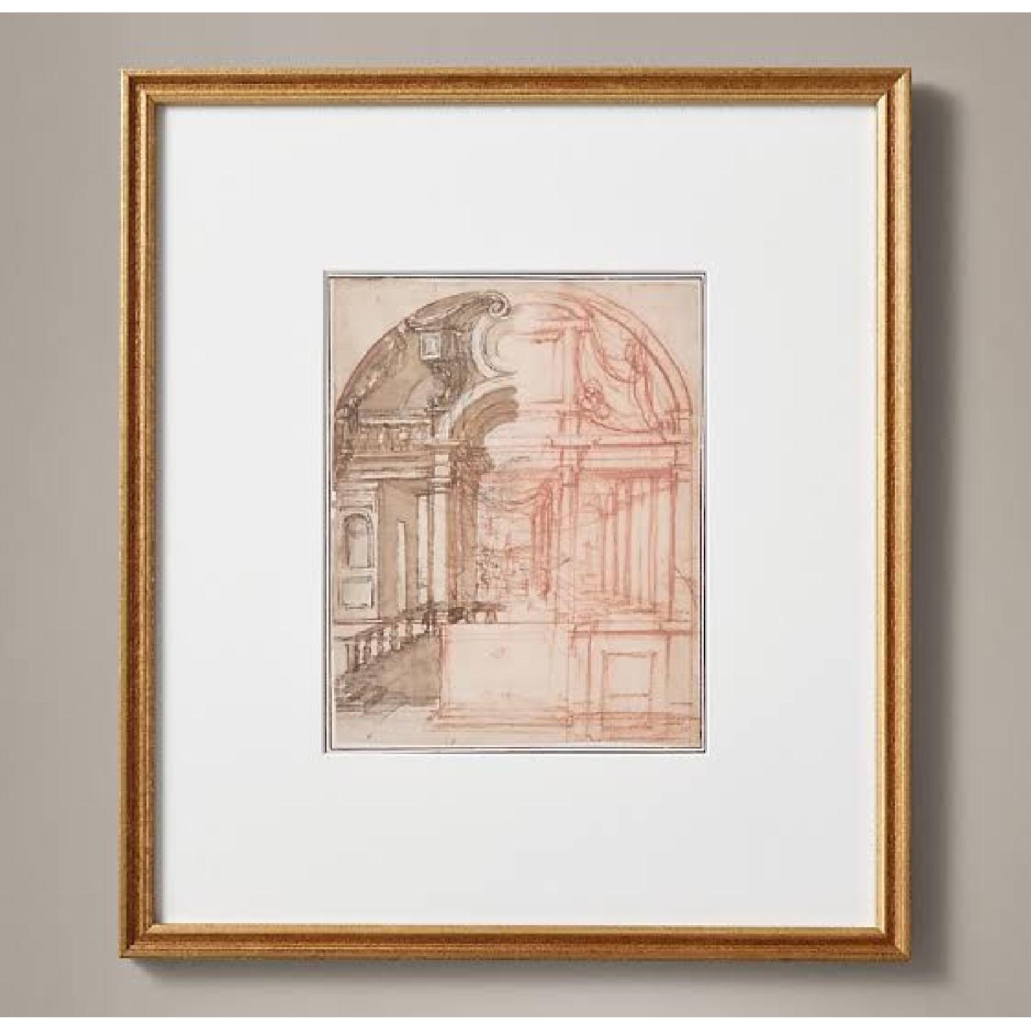 Restoration Hardware Baroque Stage Set Drawing - AptDeco