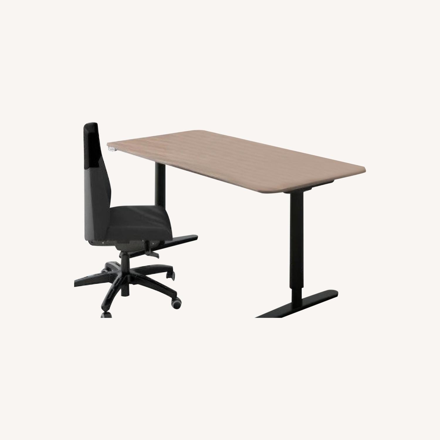 IKEA Kullaberg Desktop +Flexispot Standing Legs - AptDeco