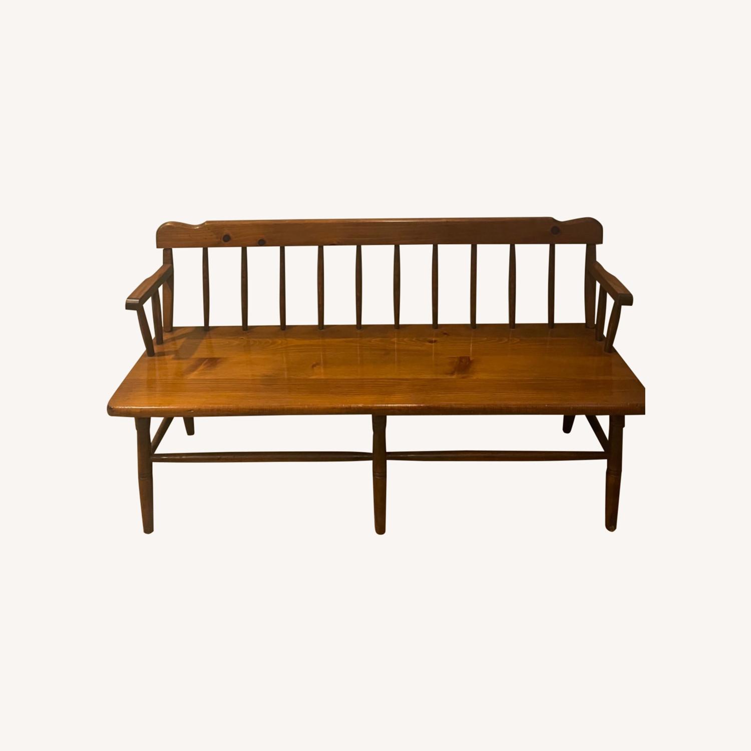 Antique Spindle Back Bench - AptDeco