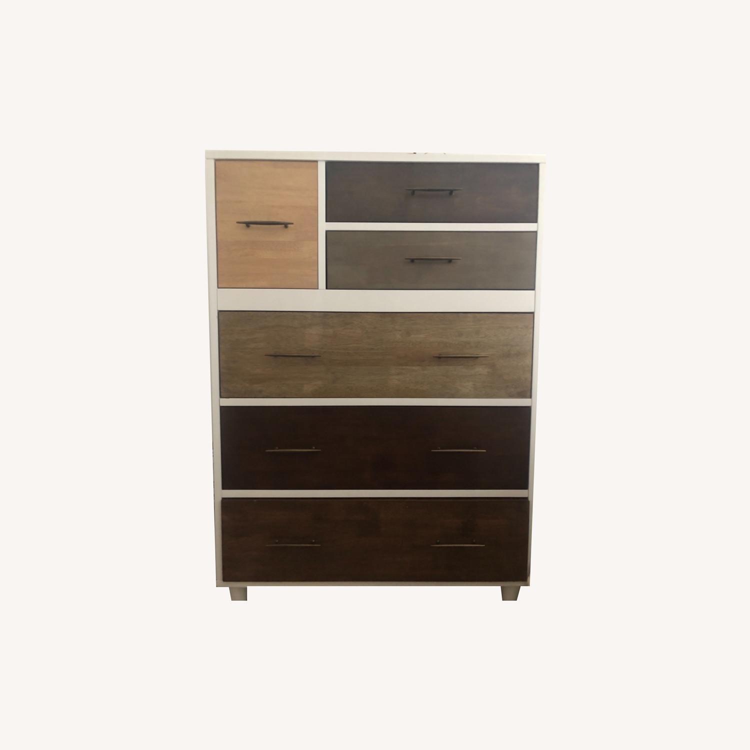 Modern Multicolor Wood Dresser - AptDeco