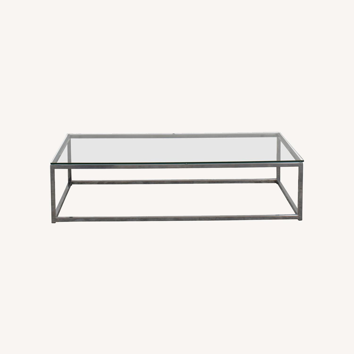 CB2 Smart Chrome Coffee Table - AptDeco