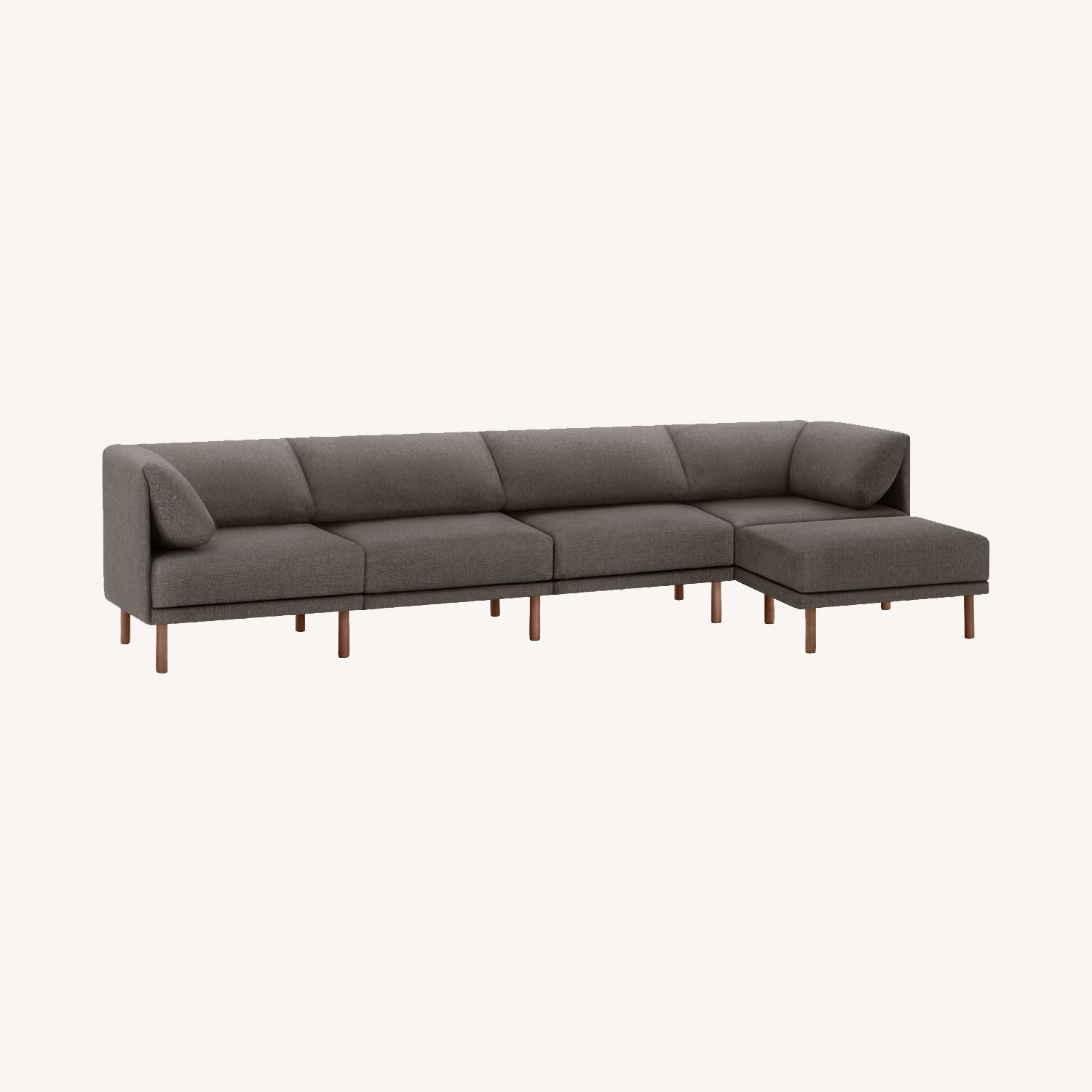 Burrow The Range 5-Piece Sectional Lounger in Heather - AptDeco
