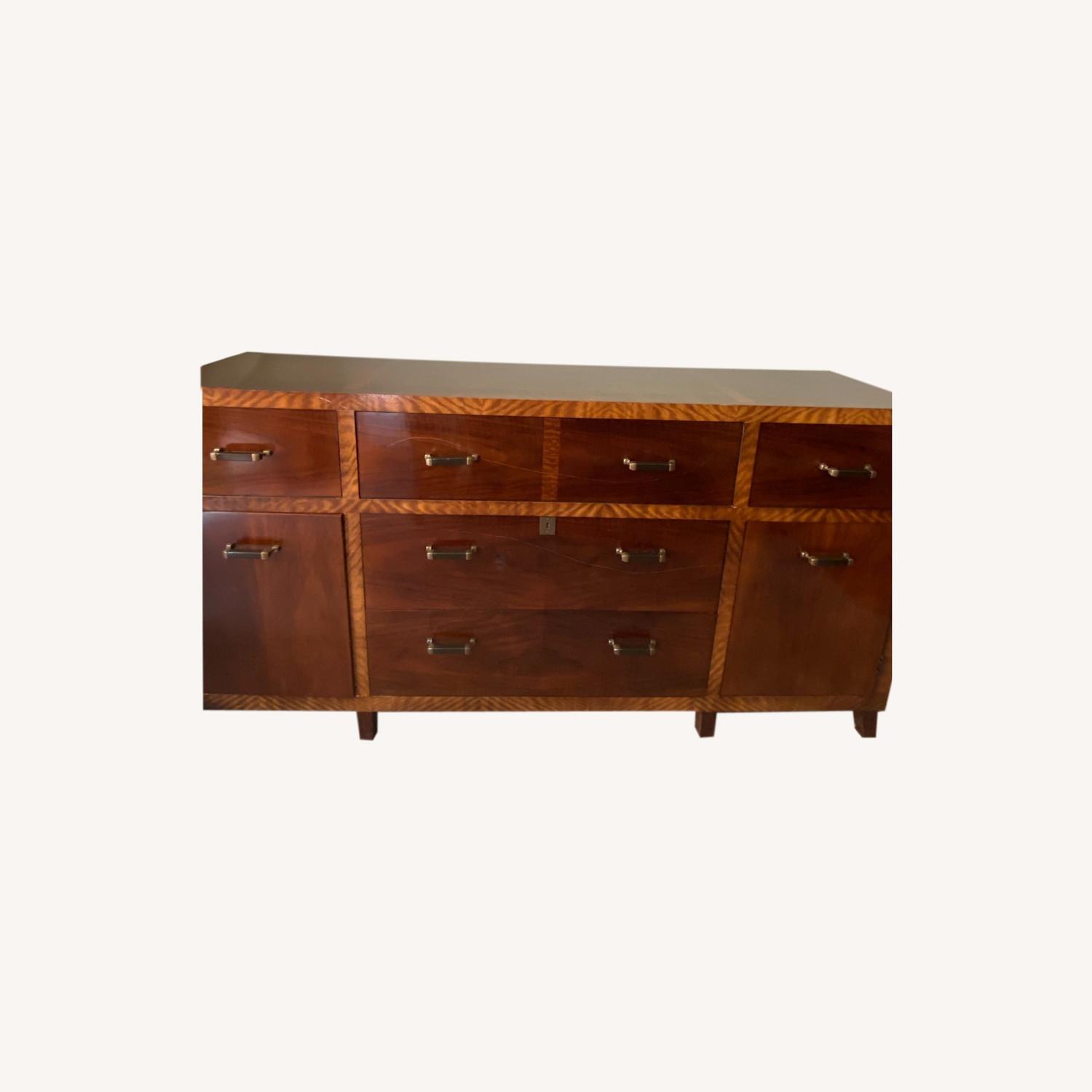 Two Tone Solid Wood Credenza - AptDeco