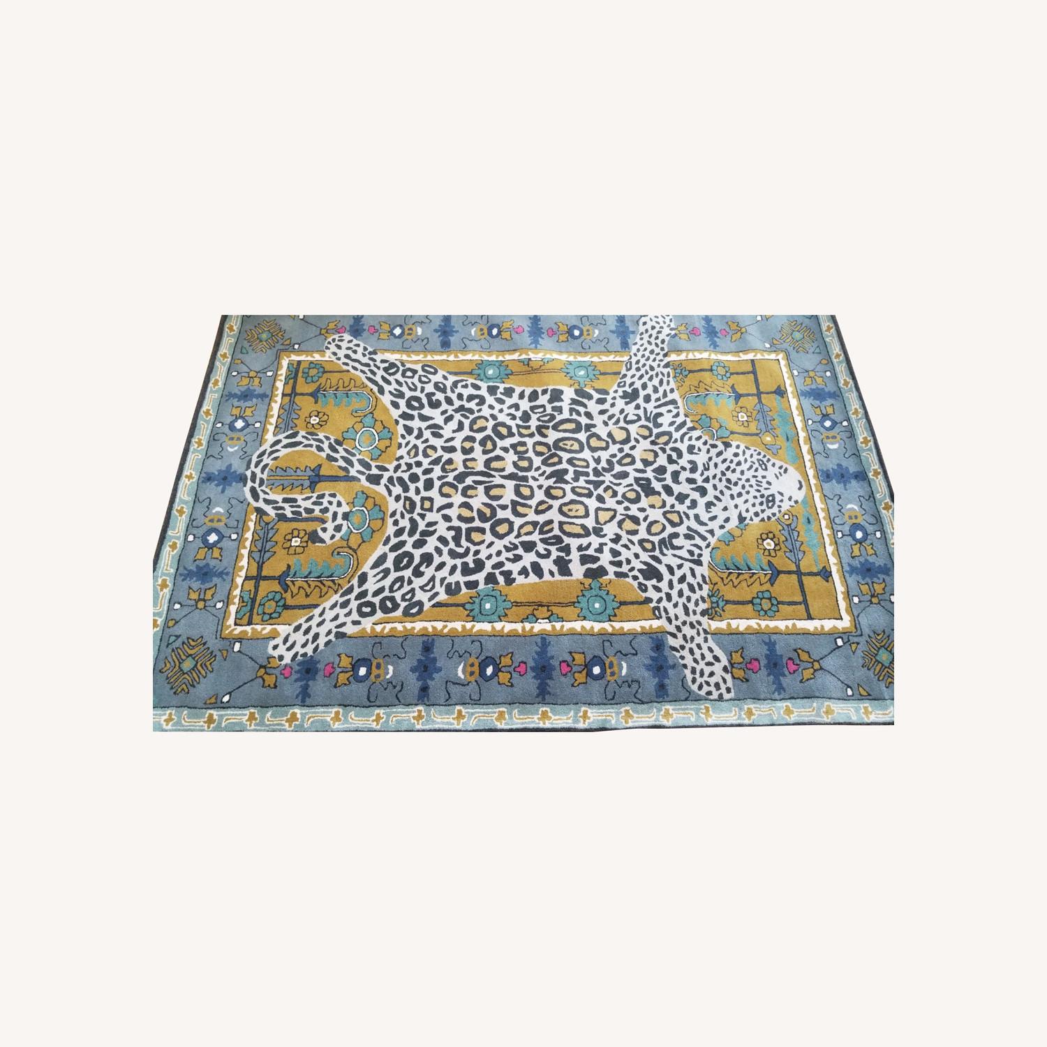 Hand Tufted Wool Leopard Rug - AptDeco
