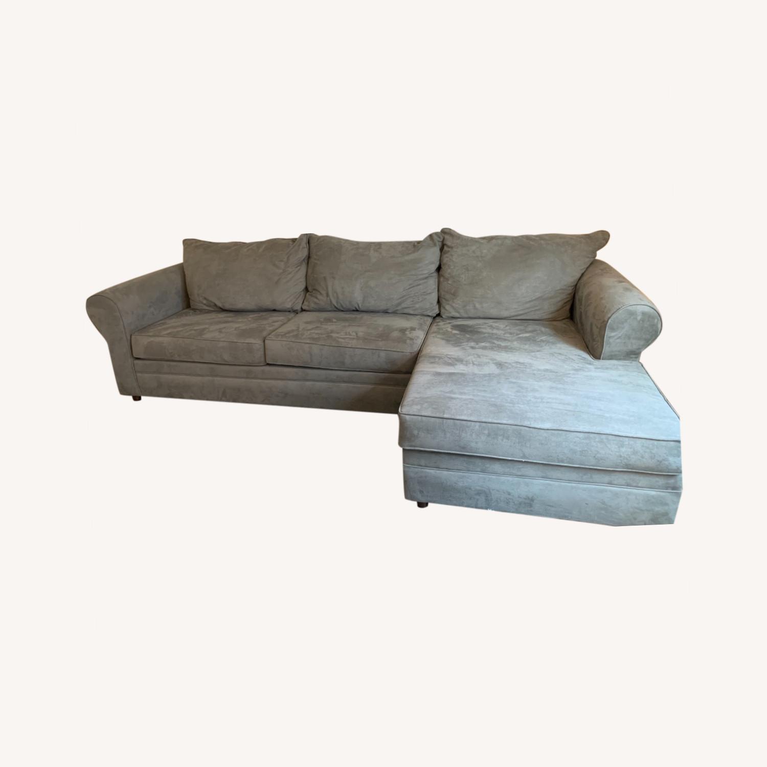 Two Piece Sectional Sofa with Chaise - AptDeco