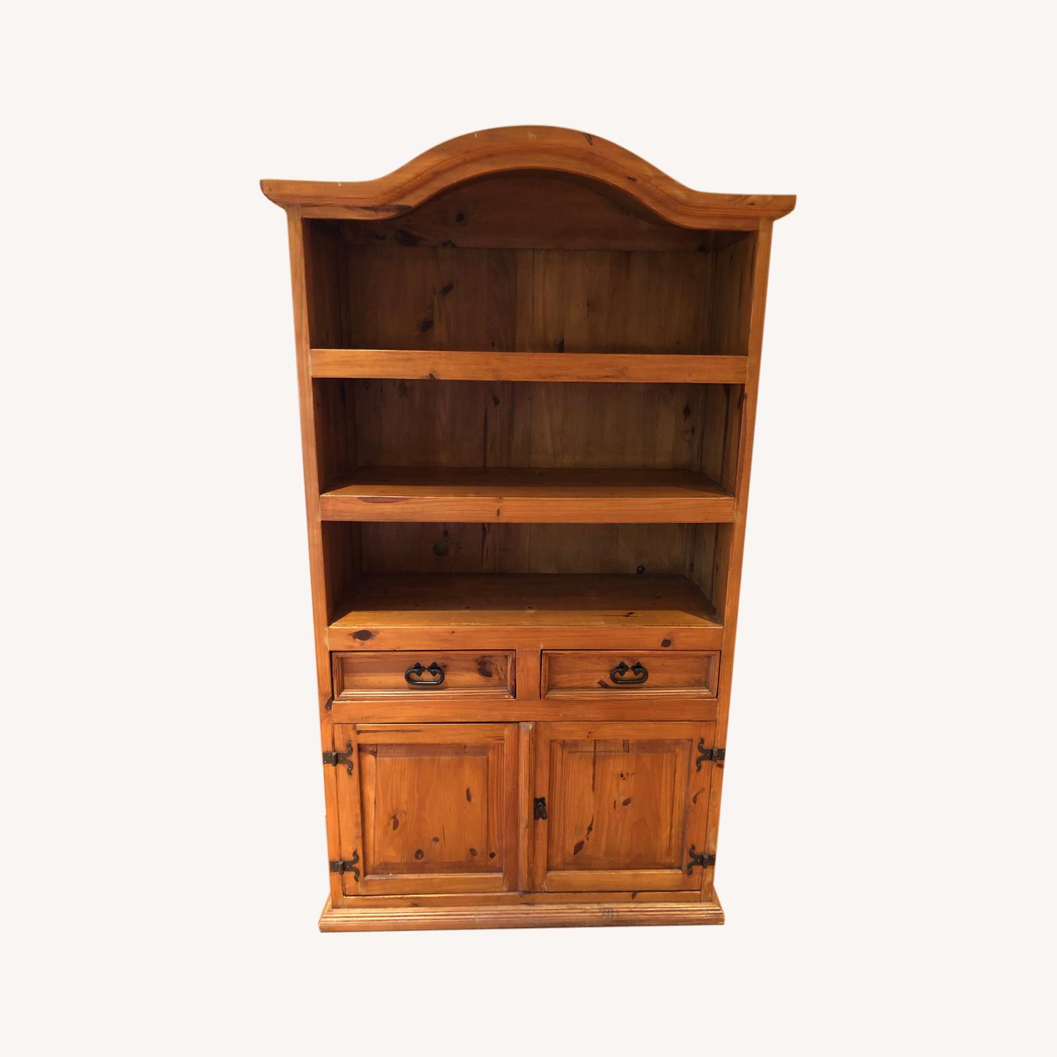 Country Cottage Style Wood Hutch - AptDeco