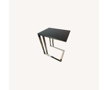 Modani Khloe Side Table Black Glass - AptDeco