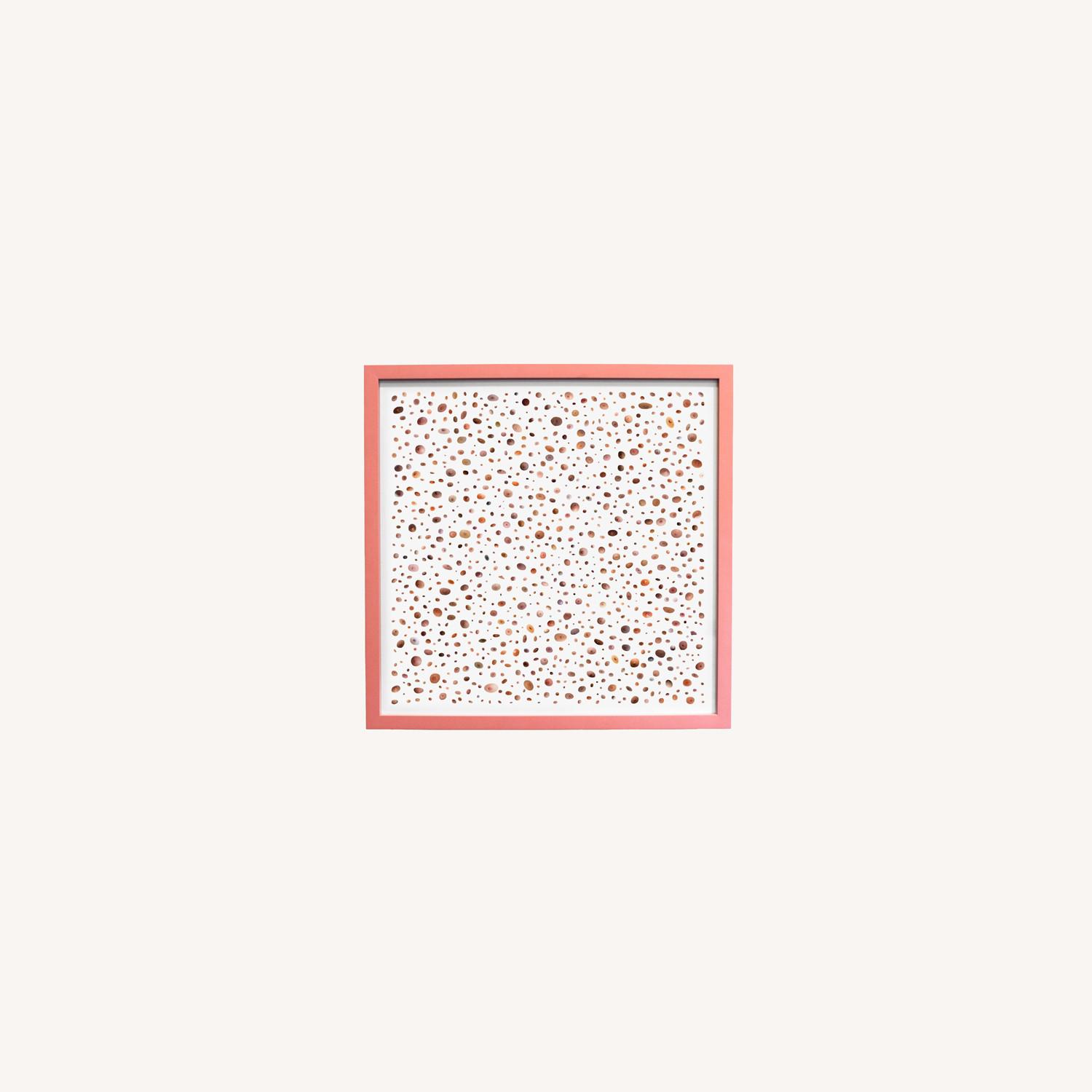 Nips Polka Dots Art in custom pink-frame - AptDeco