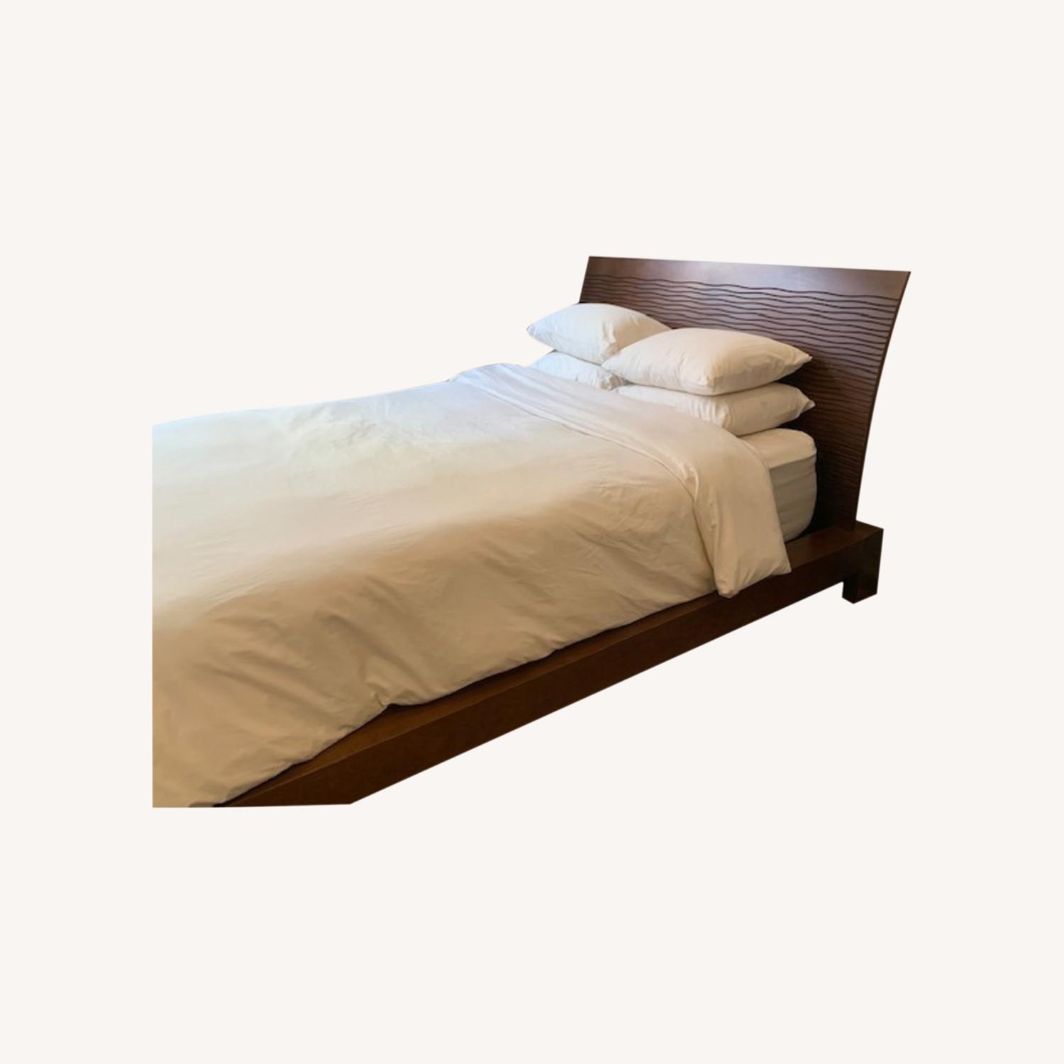 Midcentury Modern Platform Bed Frame Queen - AptDeco