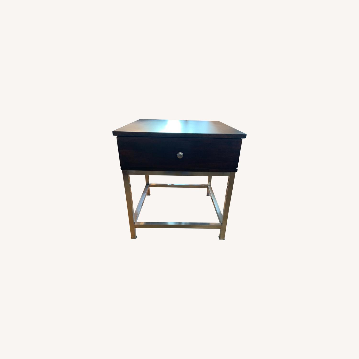 Wooden lie Side Table with a Drawer - AptDeco