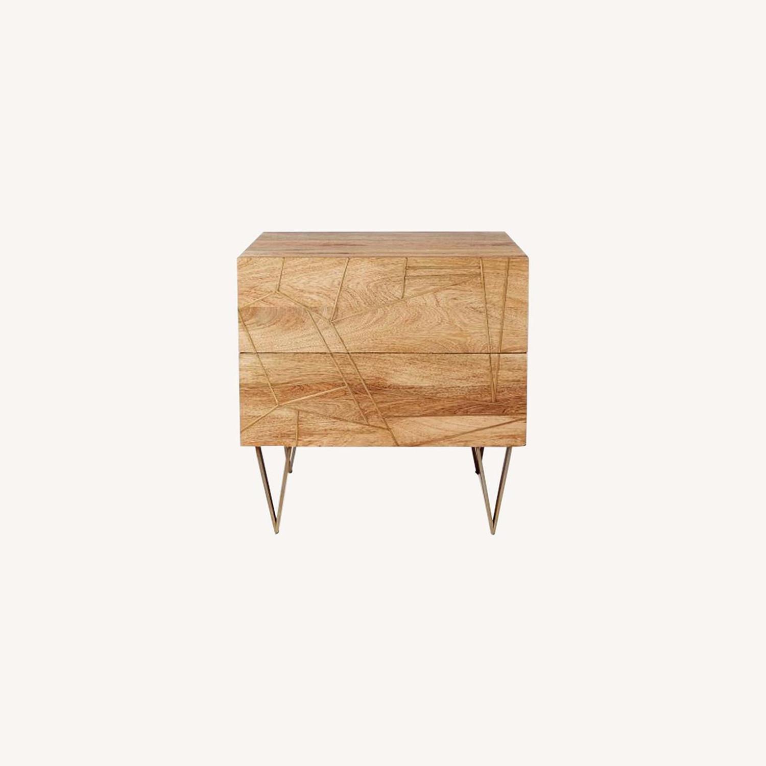 West Elm Roar & Rabbit Geo Inlay Nightstand - AptDeco
