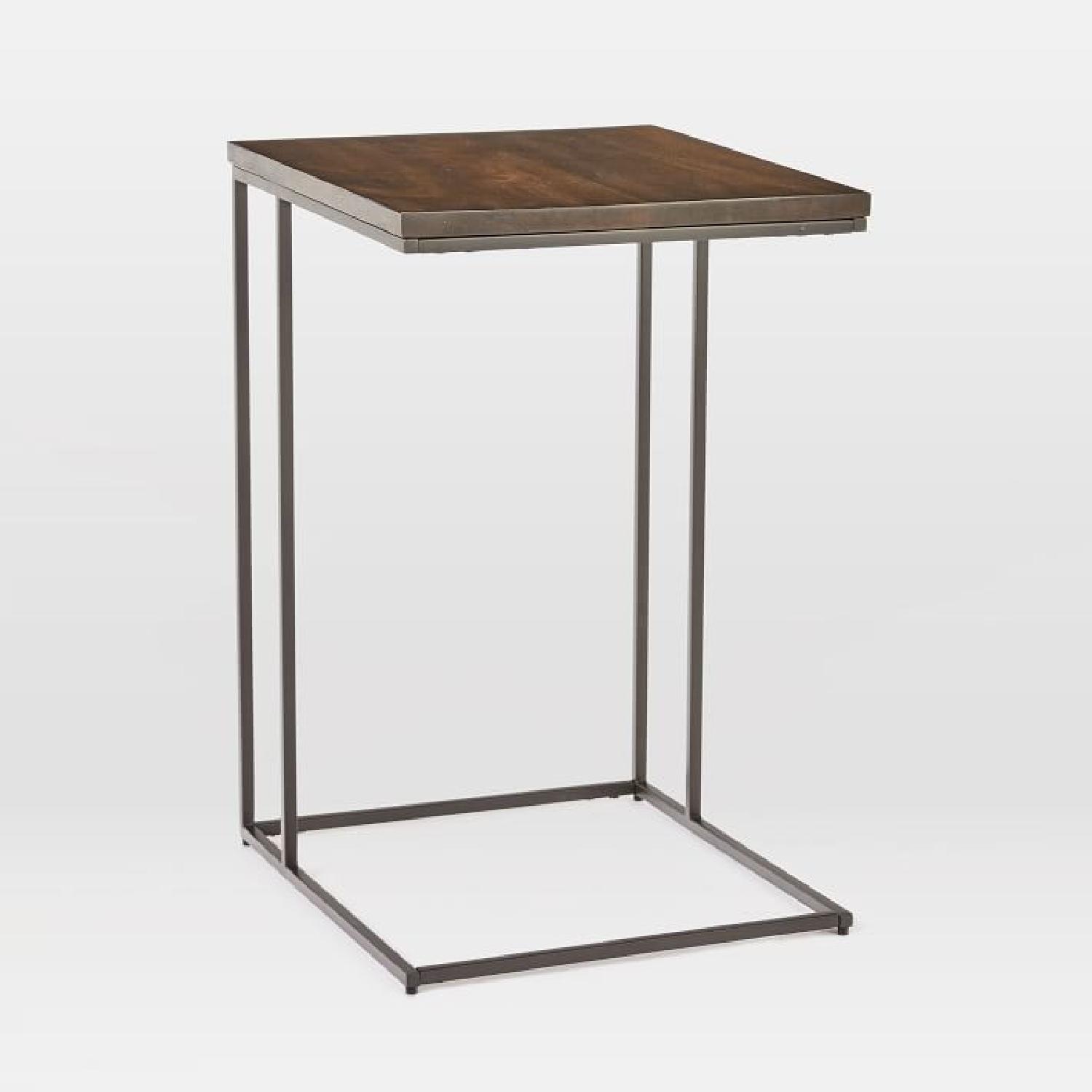 West Elm C-Side Table (Dark Walnut) - AptDeco