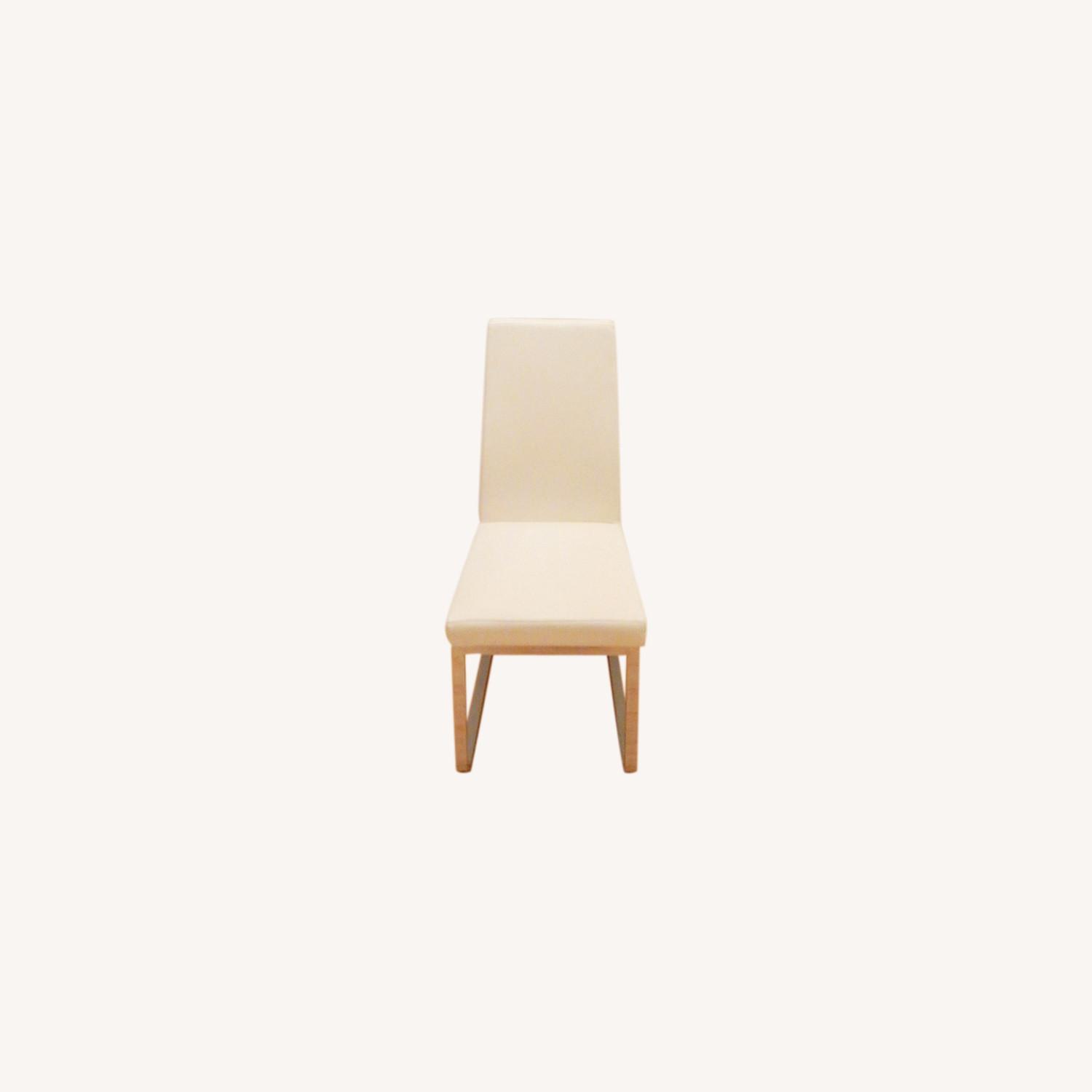 Calligaris Meryl White Leather Dining Chair - AptDeco