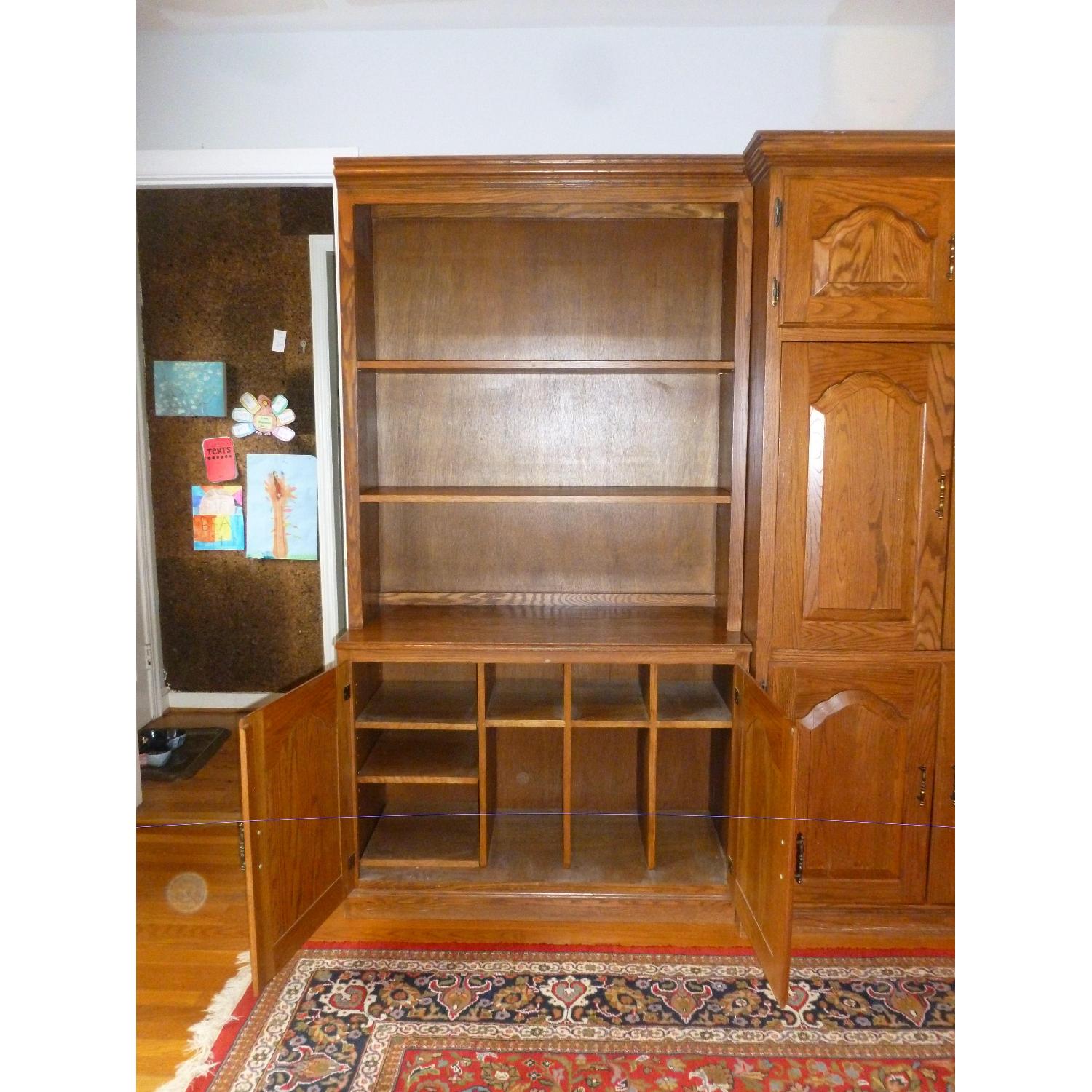 Oak 3 Piece Wall Unit - AptDeco