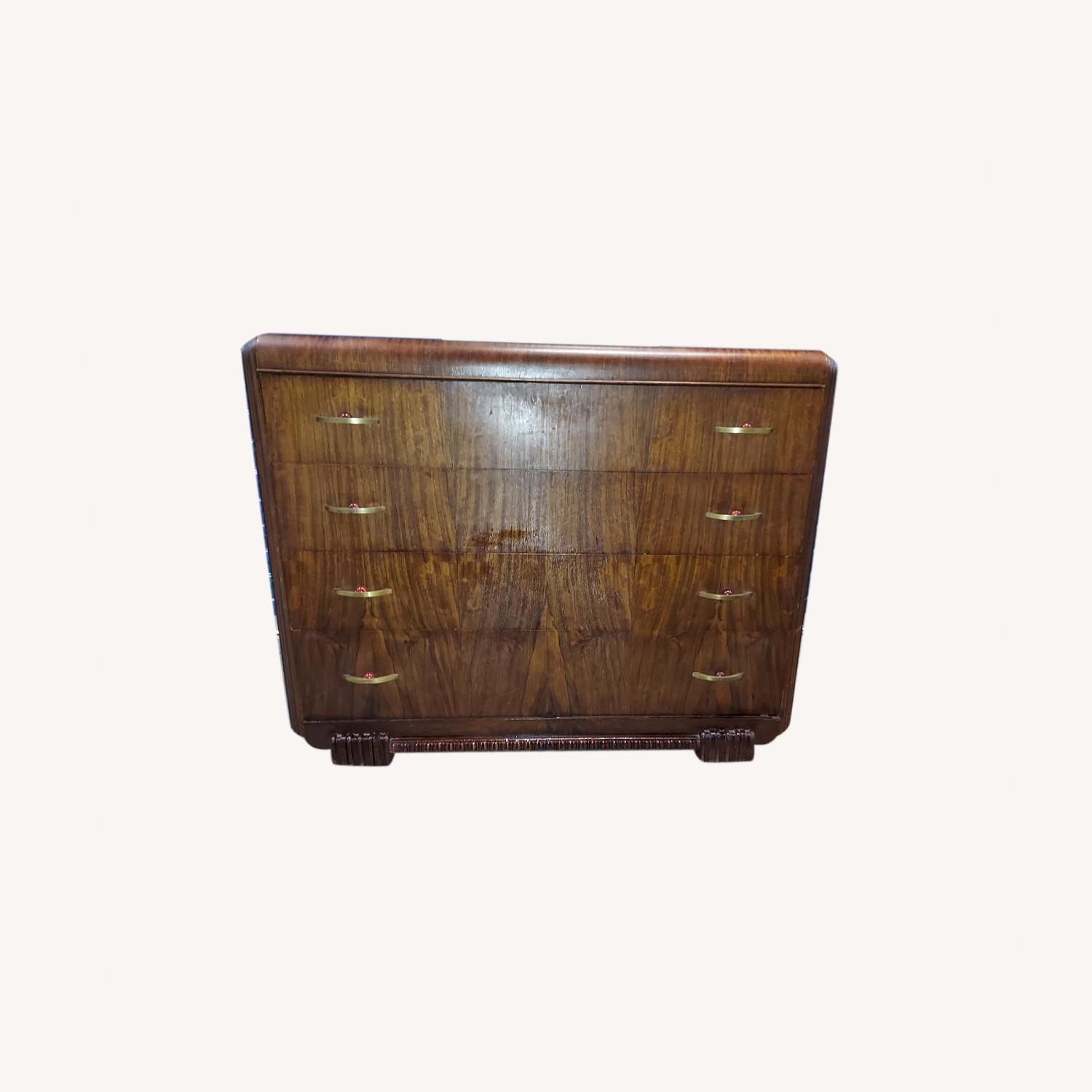 Antique Waterfall Art Deco Dresser - AptDeco