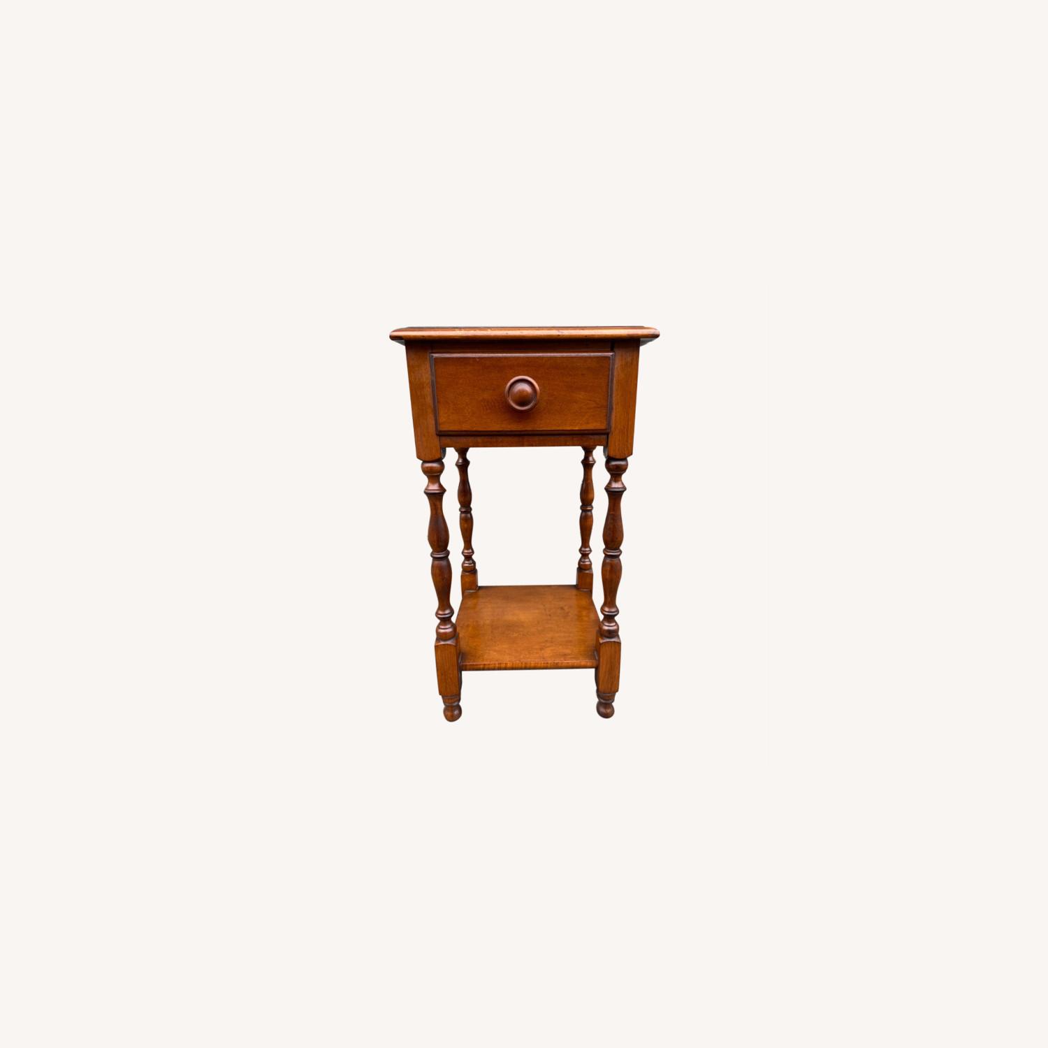 Vintage 1940s Solid Maple Nightstand - AptDeco