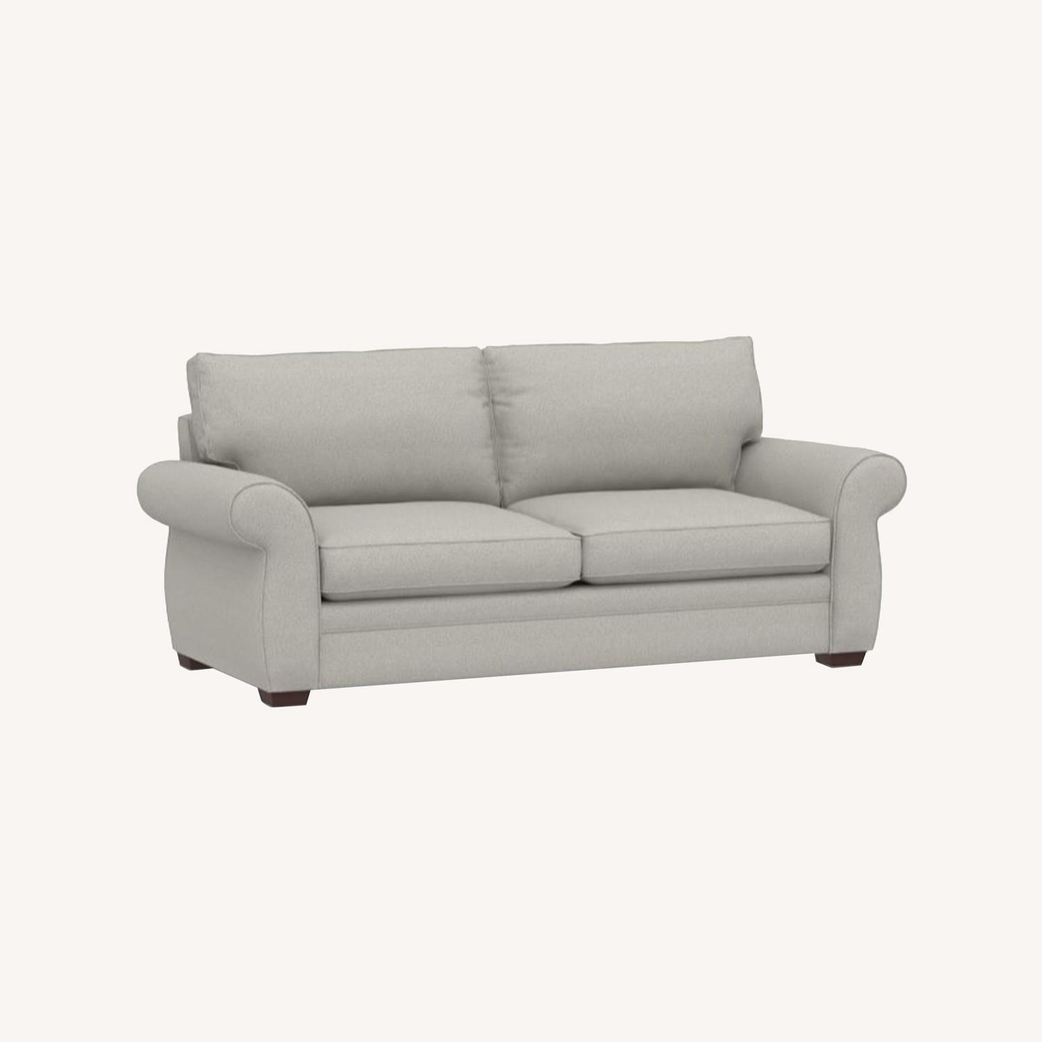 Pottery Barn Pearce Roll Arm Upholstered Grand Sofa - AptDeco