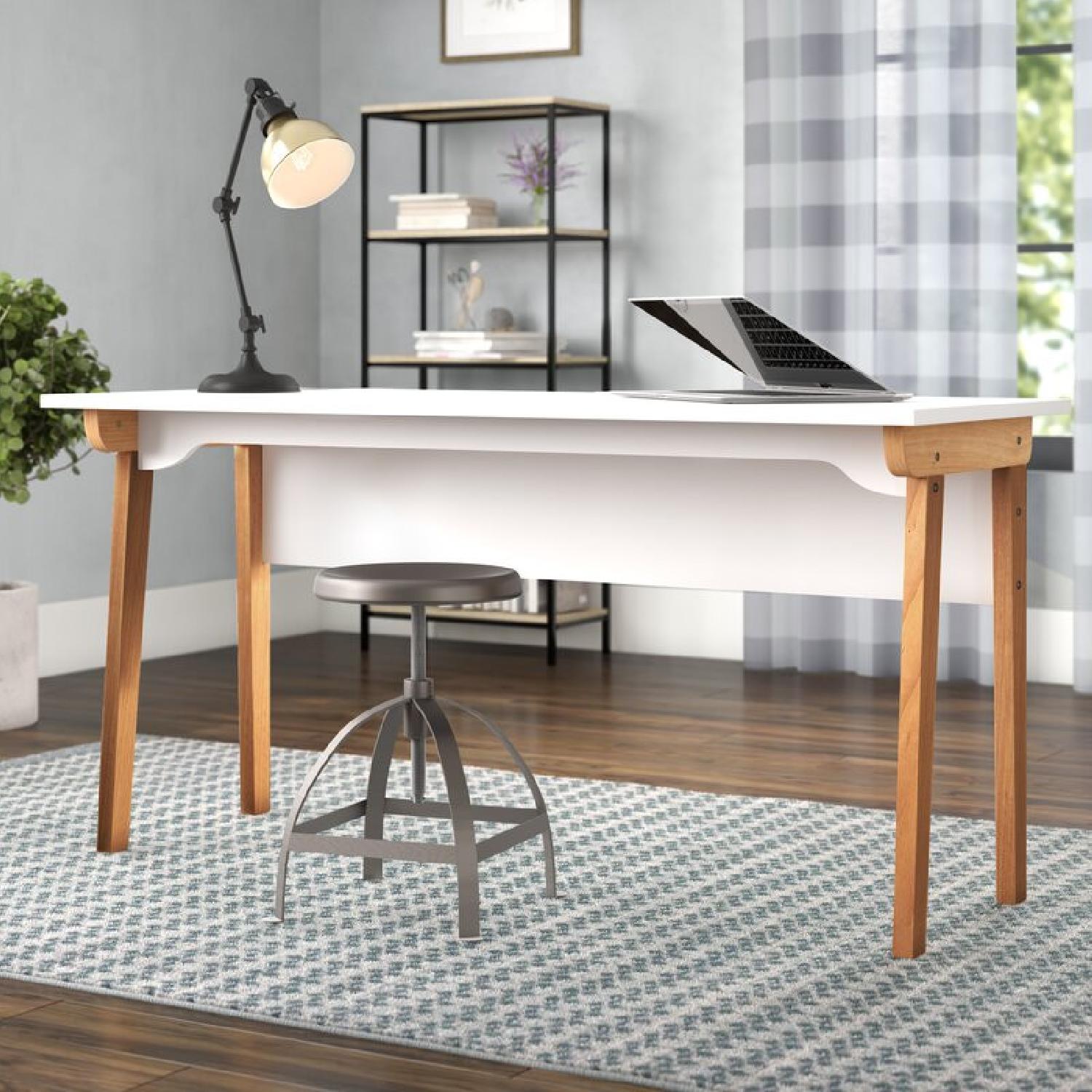 Wayfair White Mid-Century Style Desk - AptDeco