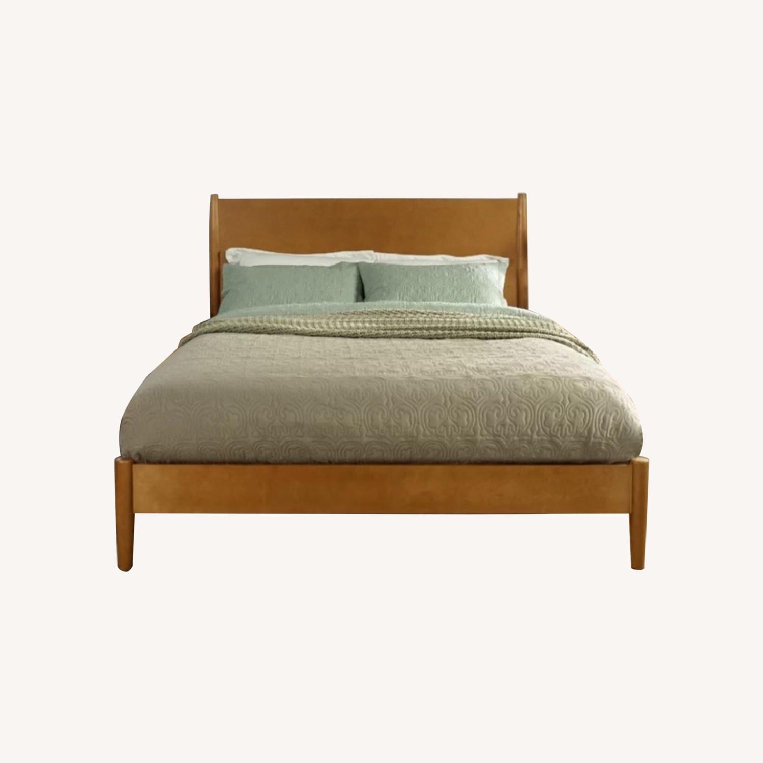 AllModern Solid Wood Midcentury Queen Bed - AptDeco